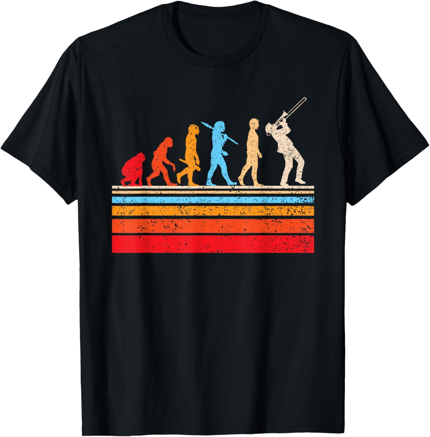 Evolution Trombonist Trombone Player Jazz Marching Band T-Shirt ...