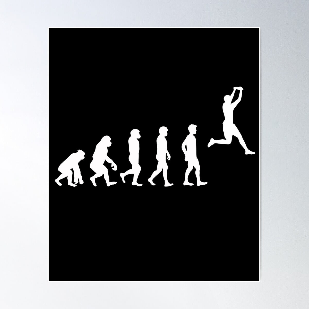 Evolution Ultimate Frisbee Poster Wall Art, Modern Wall Decor For ...