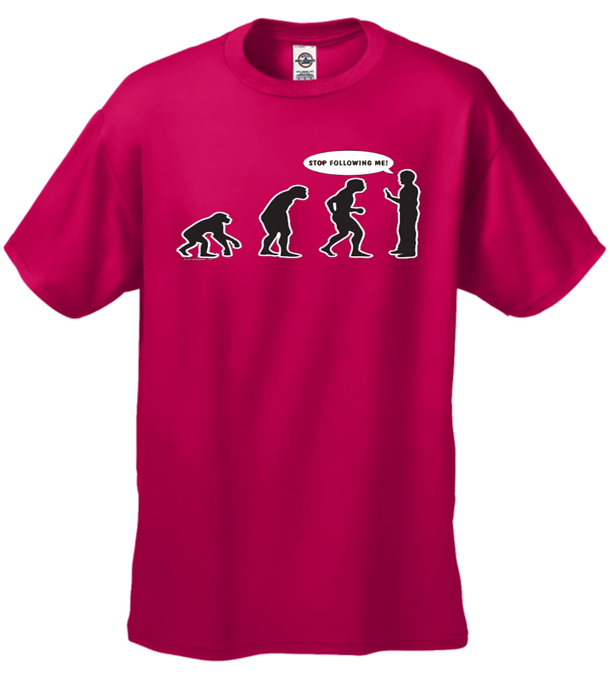 Evolution from a Monkey to a Man, Stop Following me Short Sleeve T ...