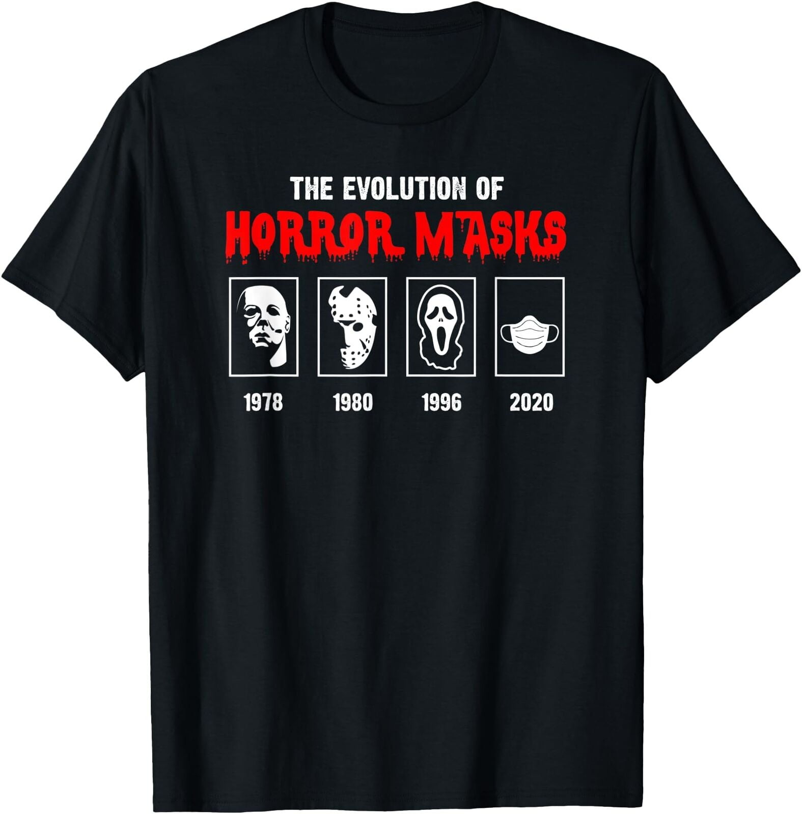 Evolution of Horror Masks Halloween 2020 Funny T Shirt Men - Walmart.com