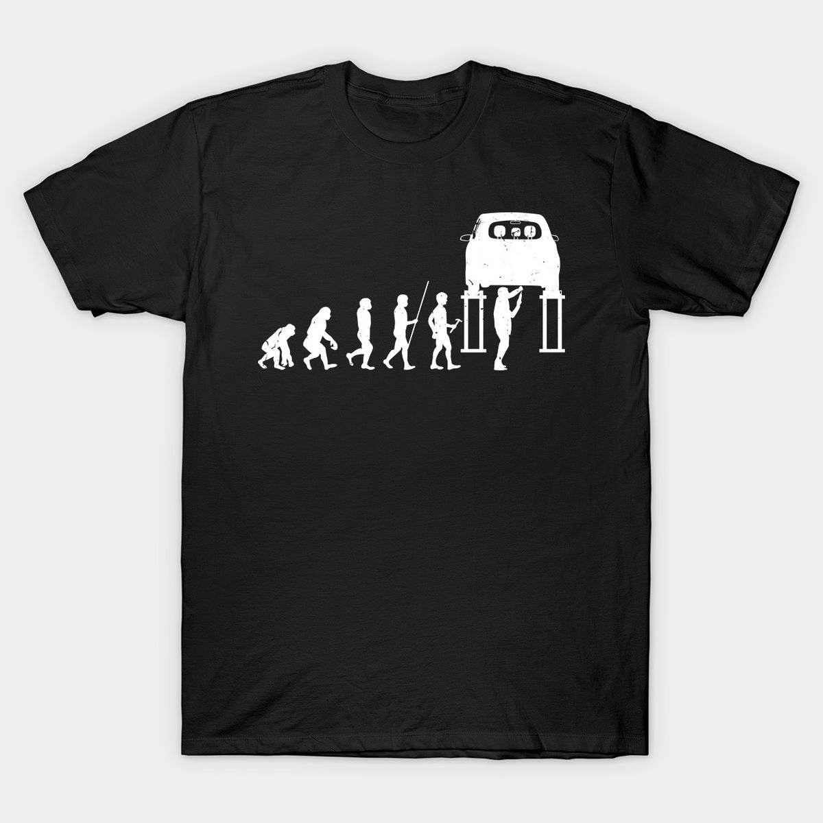 Evolution of Mechanic Artwork Car Lift Technician Silhouette ...