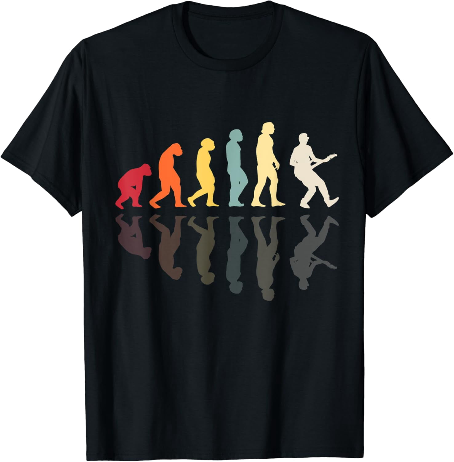Evolution of man Guitar Band Retro Vintage Guitarist T-Shirt - Walmart.com
