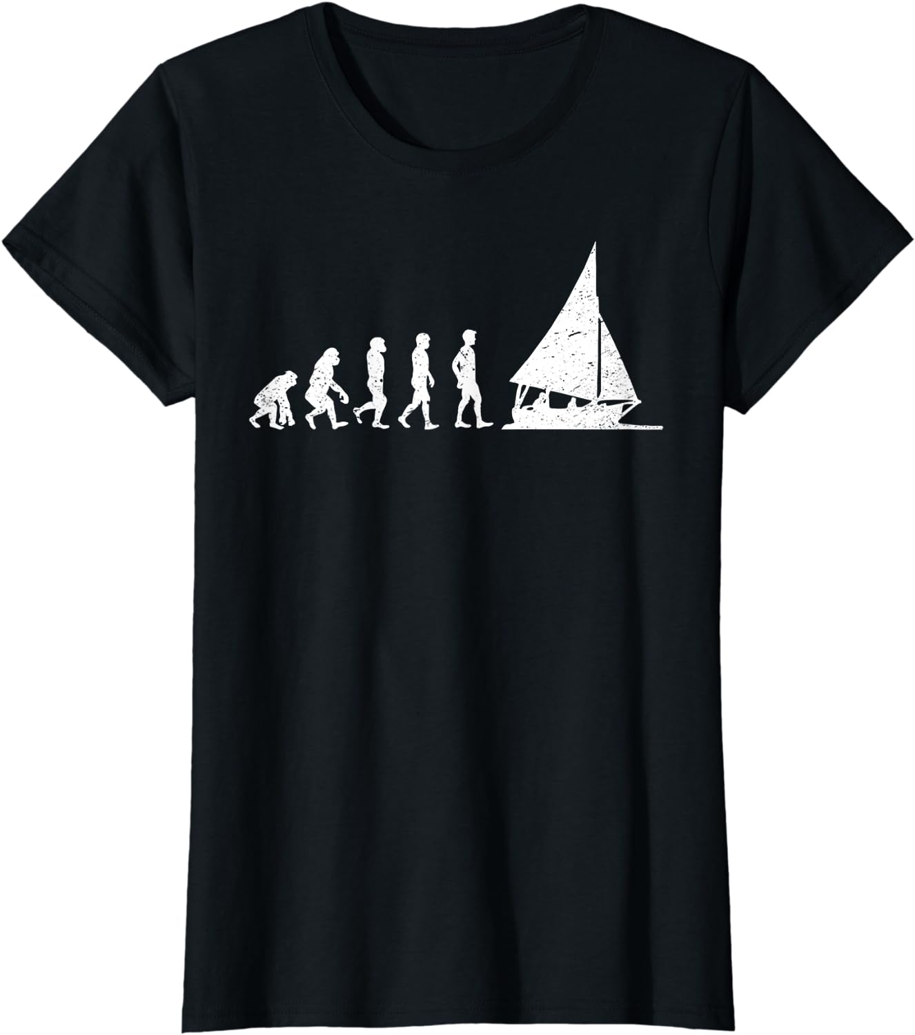 Evolution of the Sailor Funny Sailing Evolution T-shirt - Walmart.com