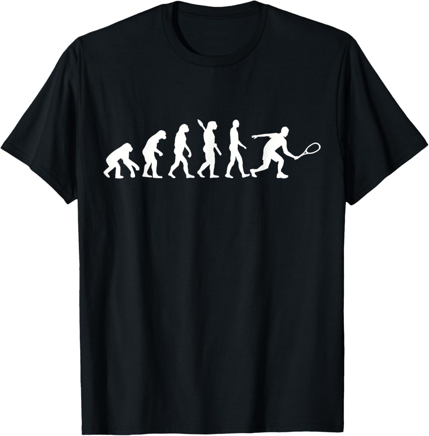 Evolution squash T-Shirt men and women can wear, black, white, gifts ...