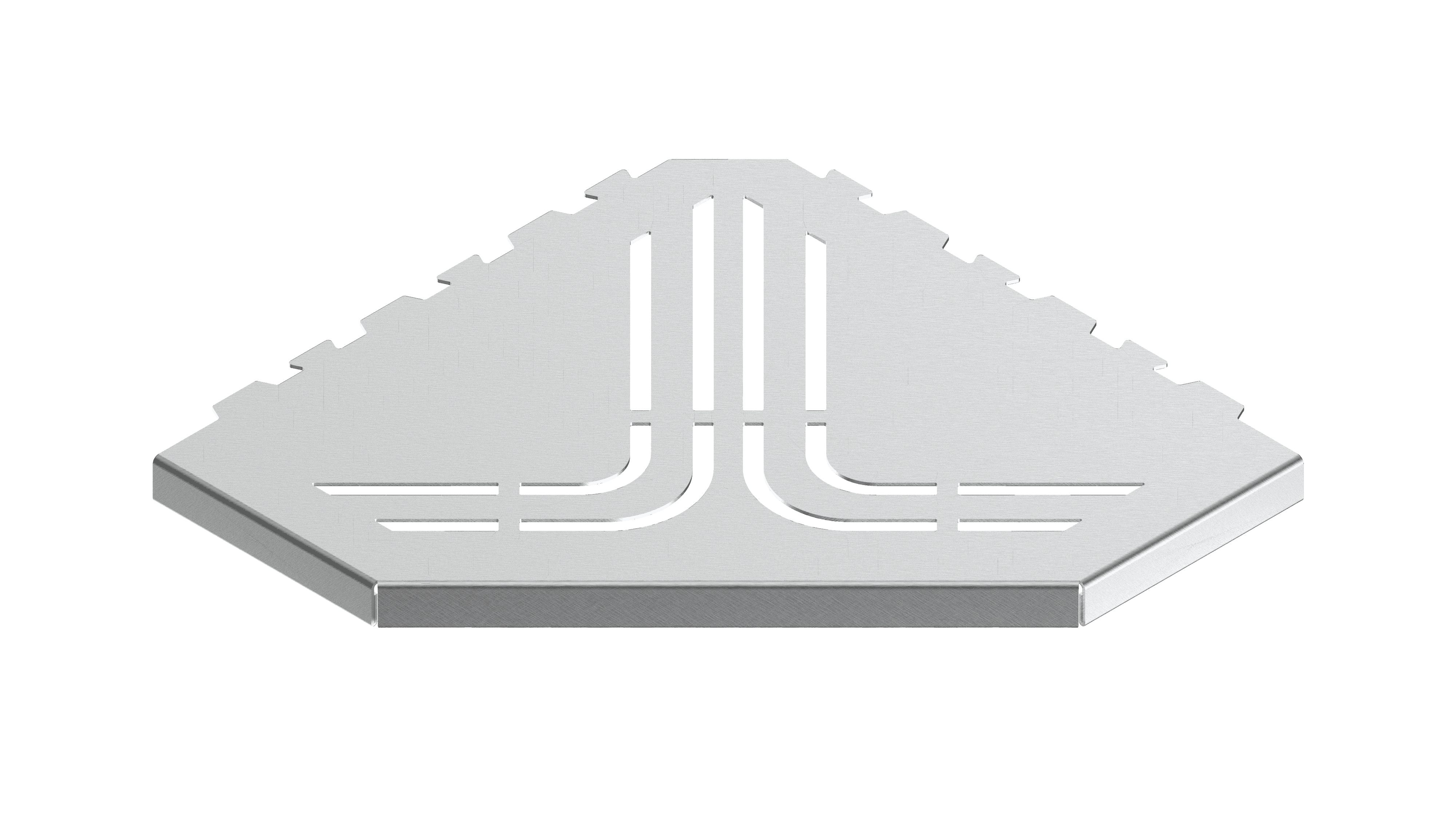 Evolux Beat Trapezoid Brushed Shower Corner Wall Shelf - Walmart.com