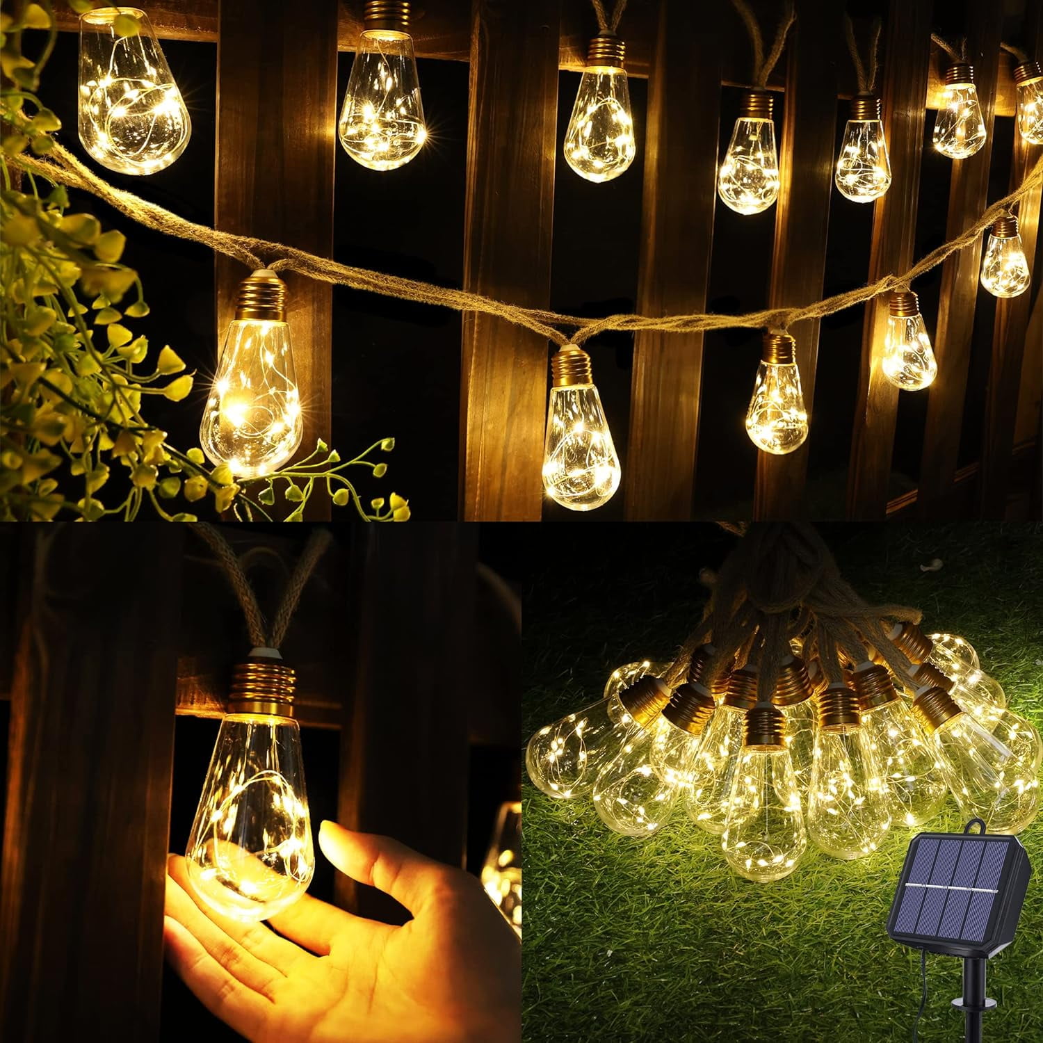 Evolux LED Globe Lights Outdoor String Lights with IP65 Waterproof ...