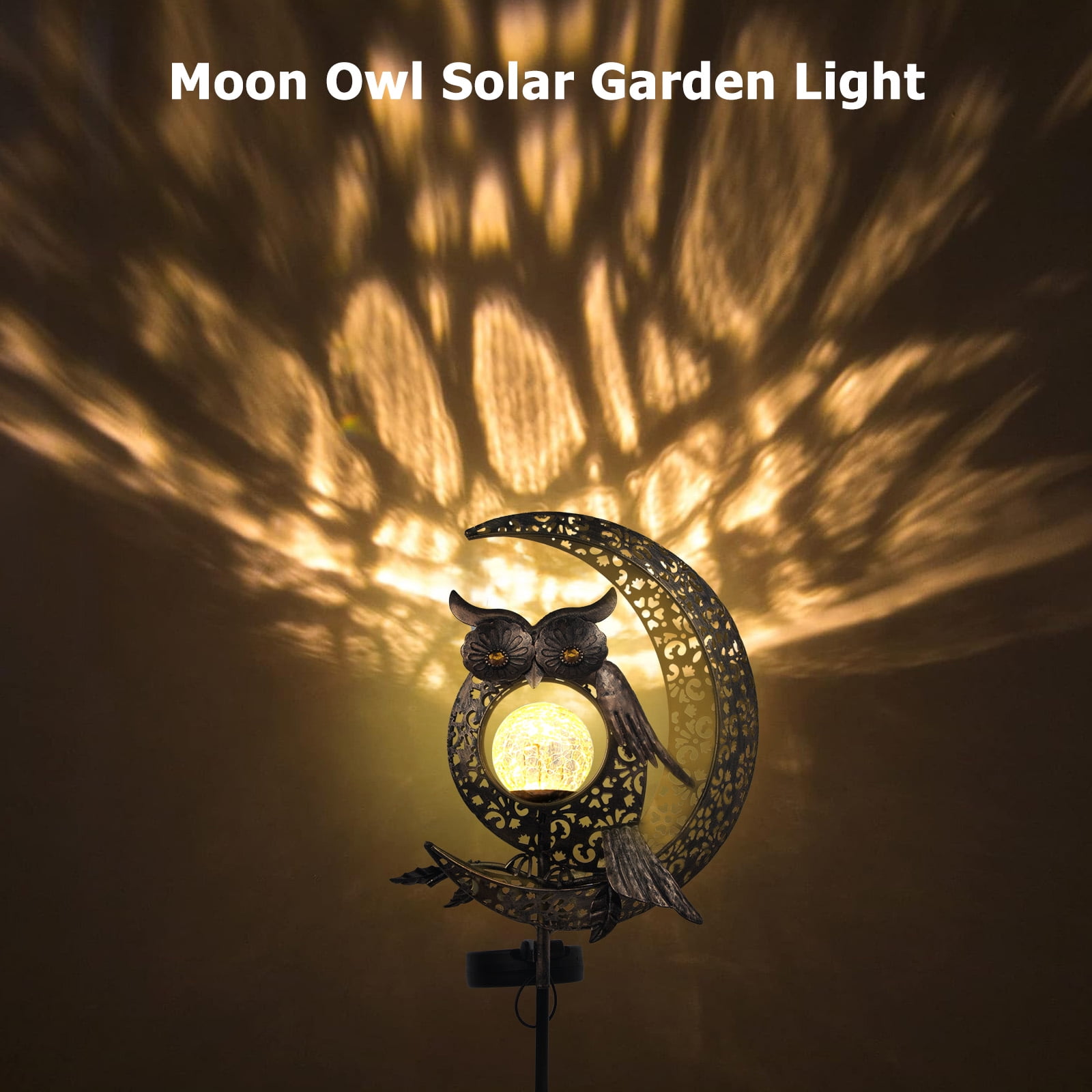 Evolux Outdoor LED Owl Solar Lights Outdoor Decor Solar Pathway Lights ...