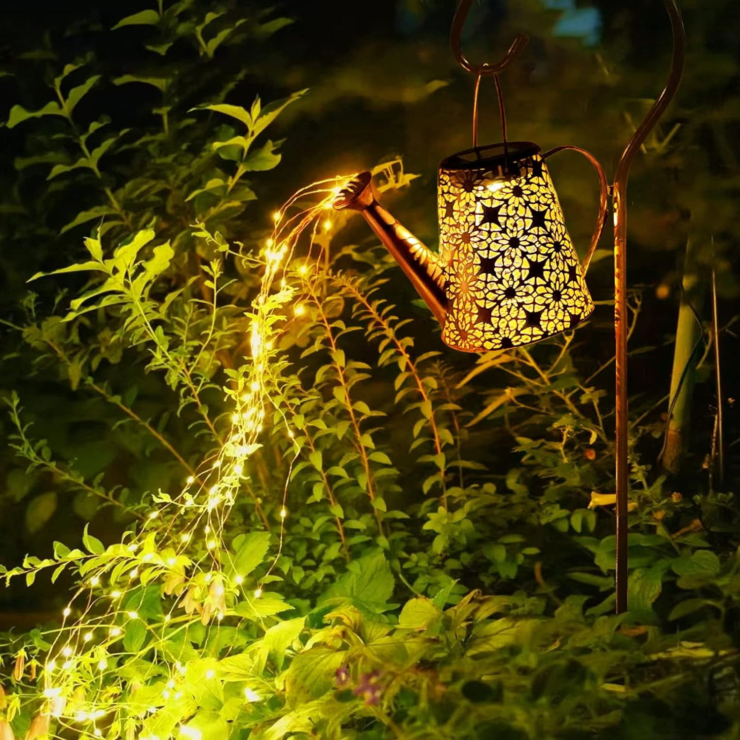 Evolux Solar Watering Can, Outdoor Waterproof Lantern with Butterfly ...