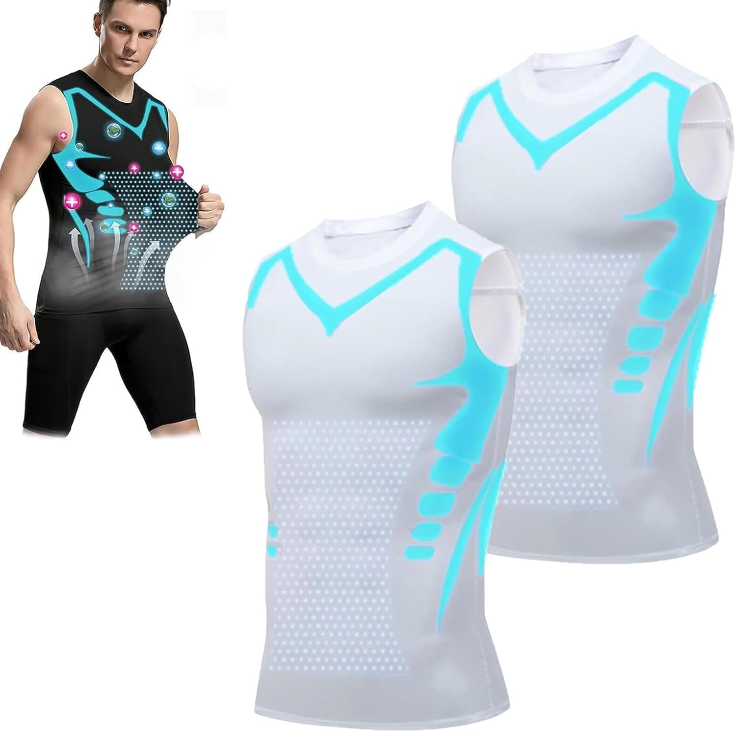Evolv-Off Compression Shirt, V-Boost 2025 New Version Ionic Shaping ...