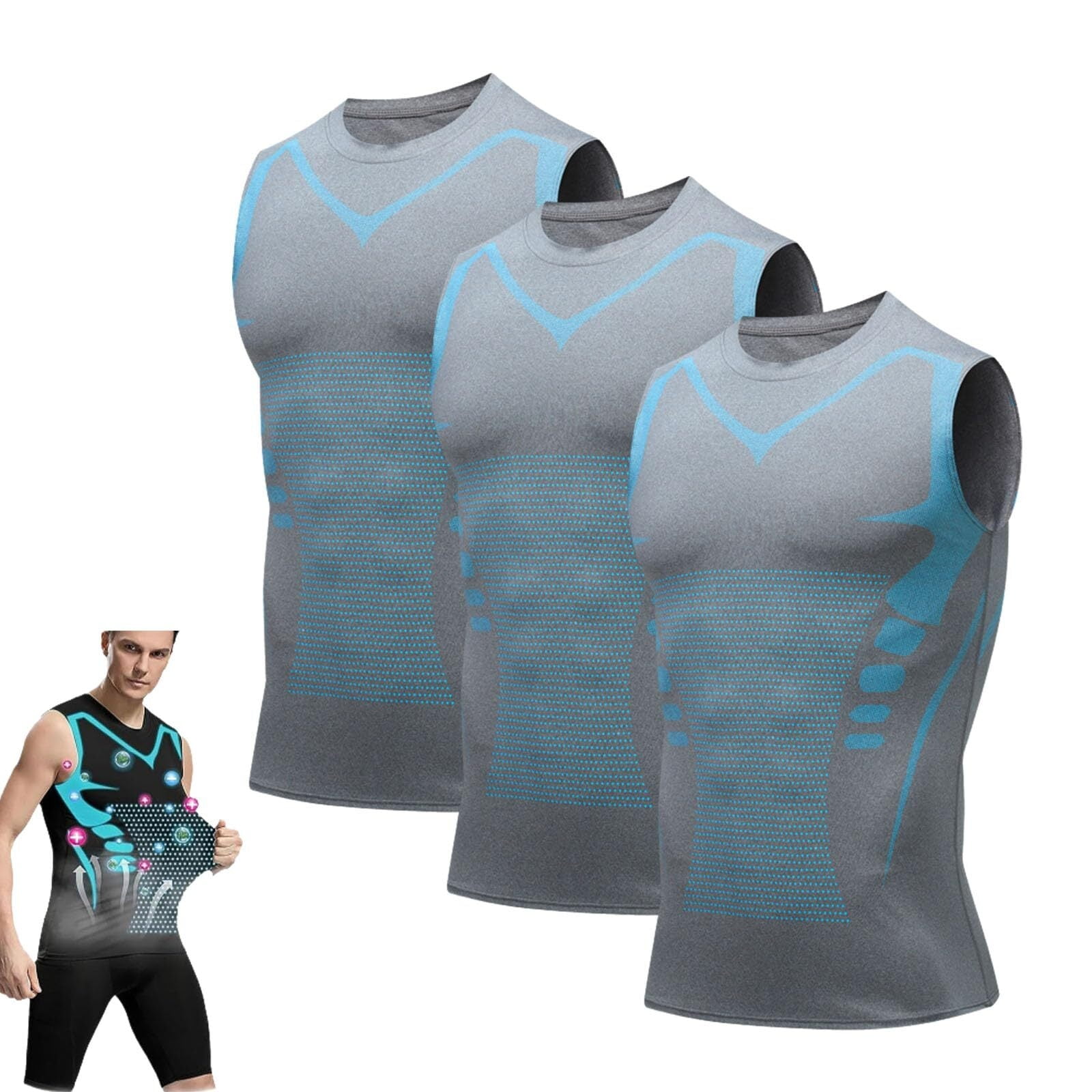 Evolv-Off Compression Shirt,V-Boost Confidence,Energy and Strength for You,Version Ionic Shaping ...