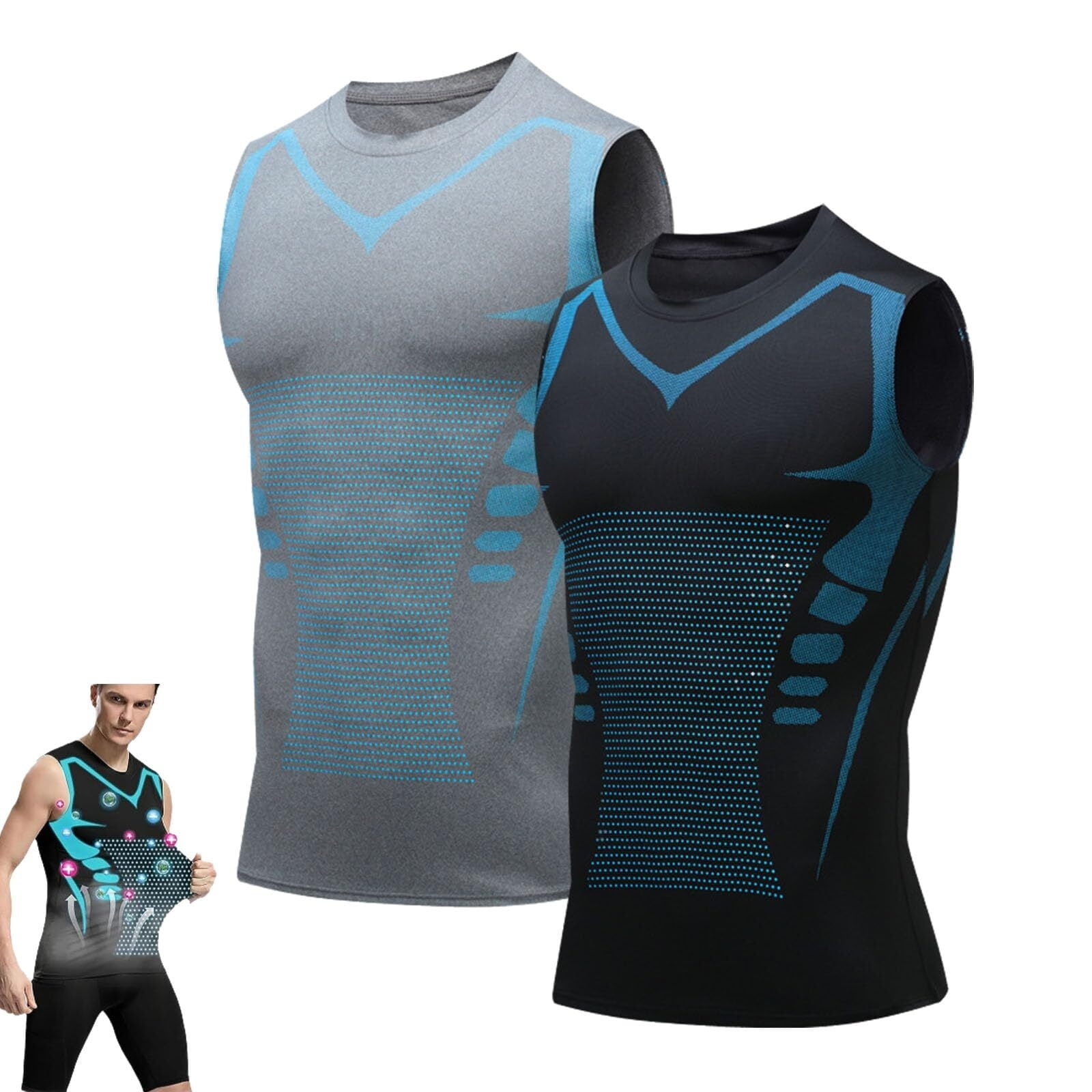 Evolv-Off Compression Shirt,V-Boost Confidence,Energy and Strength for You,Version Ionic Shaping ...