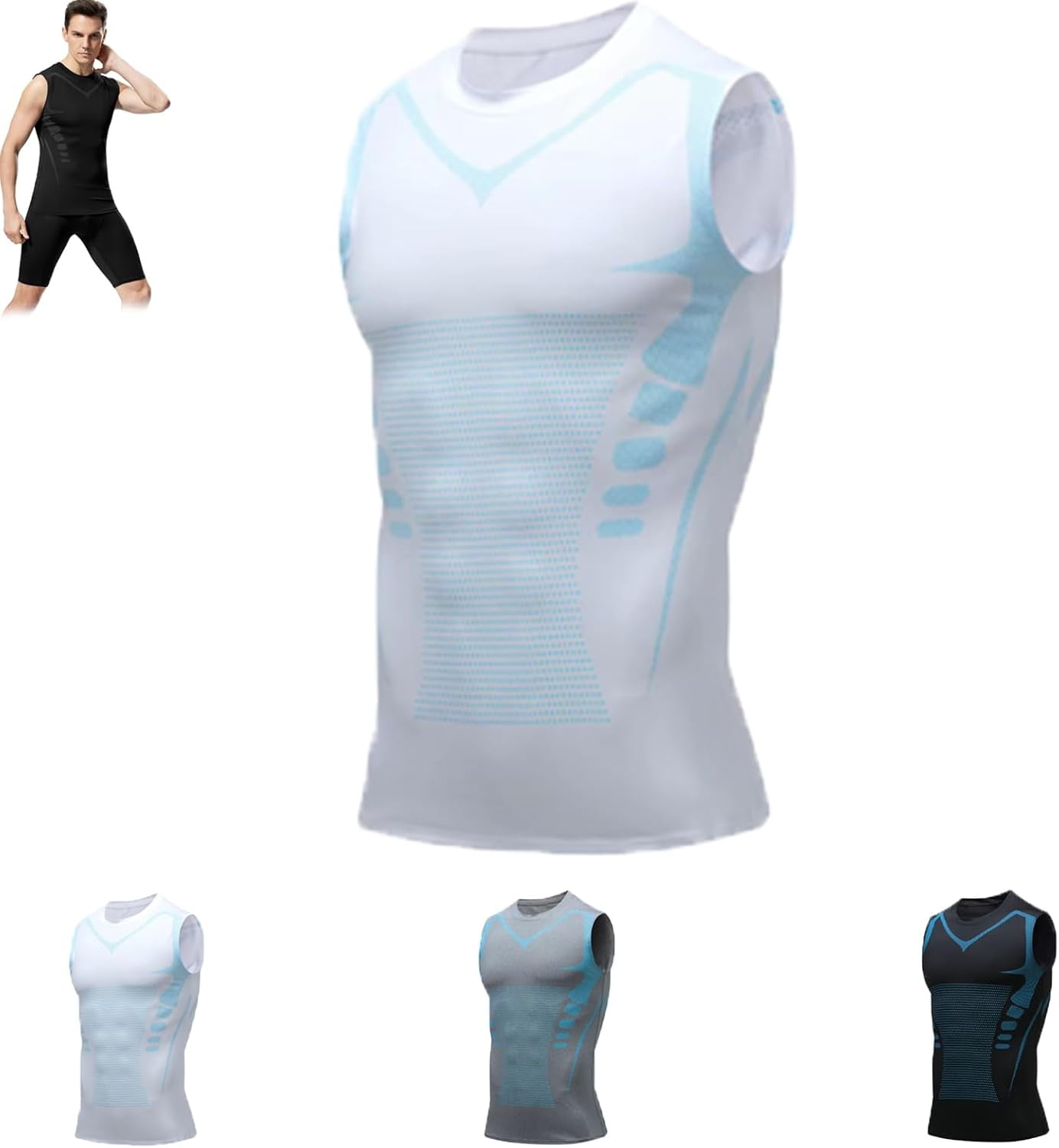 Evolv-V Boost Men Shirt, 2025 New Version Ionic Shaping Sleeveless ...