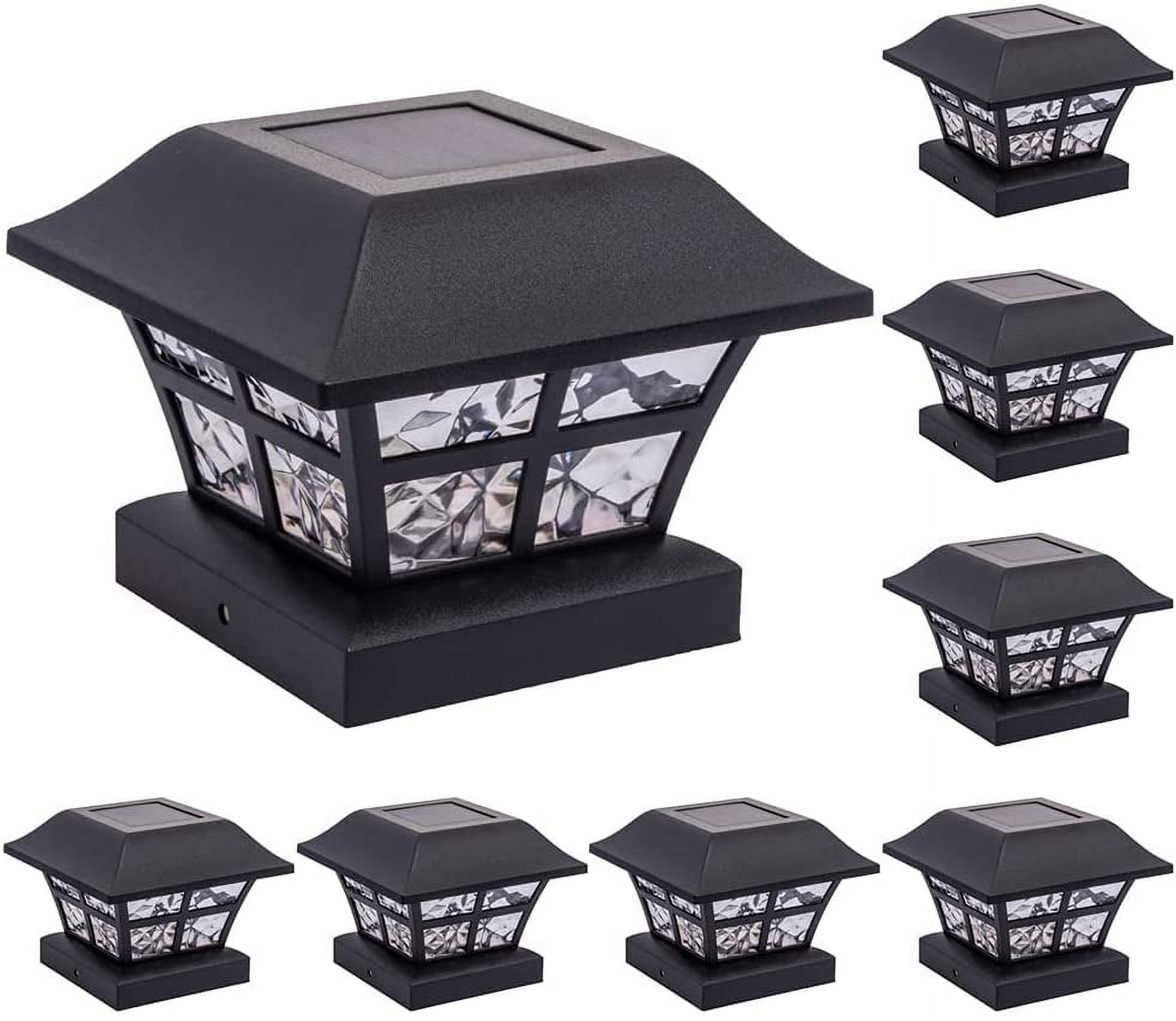 Evolve Black Solar Post Cap Lights - 4x4 Post Caps and Outdoor Post ...