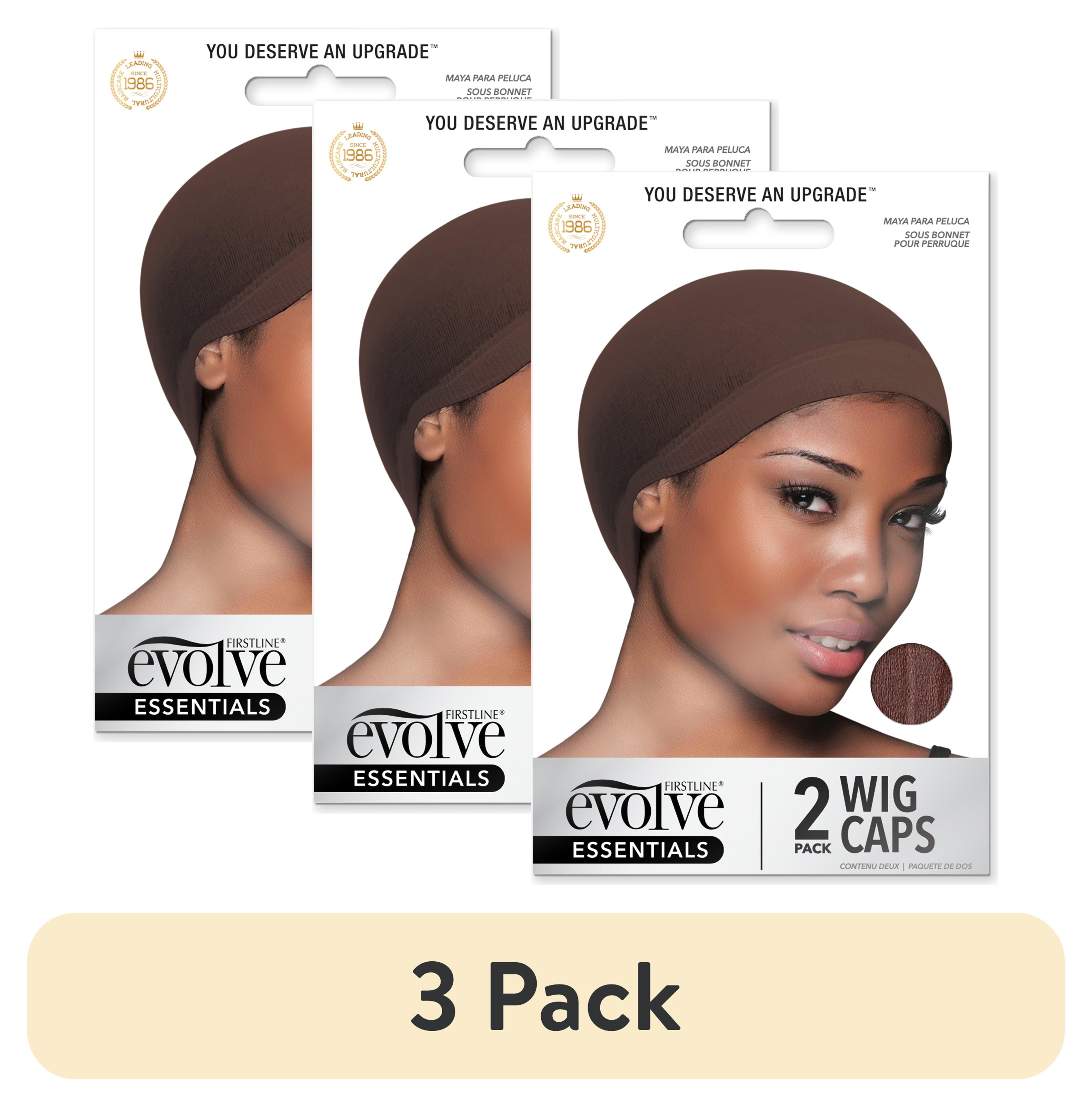 (3 pack) Evolve Brown Wig Cap, 2 Count - Walmart.com