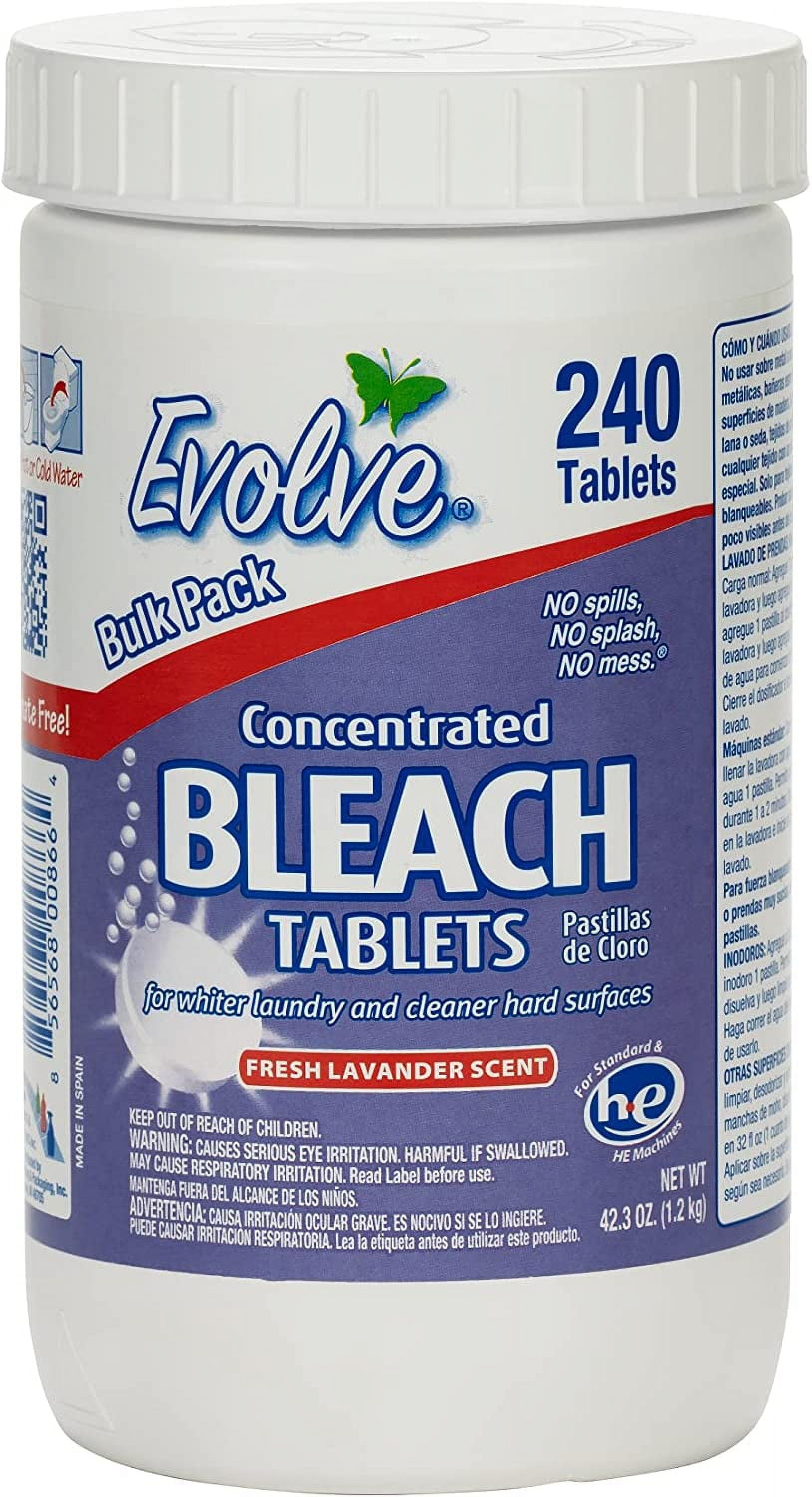 Evolve Concentrated Bleach Tablet Bulk Size 240 Tablets 1 Pack Fresh ...