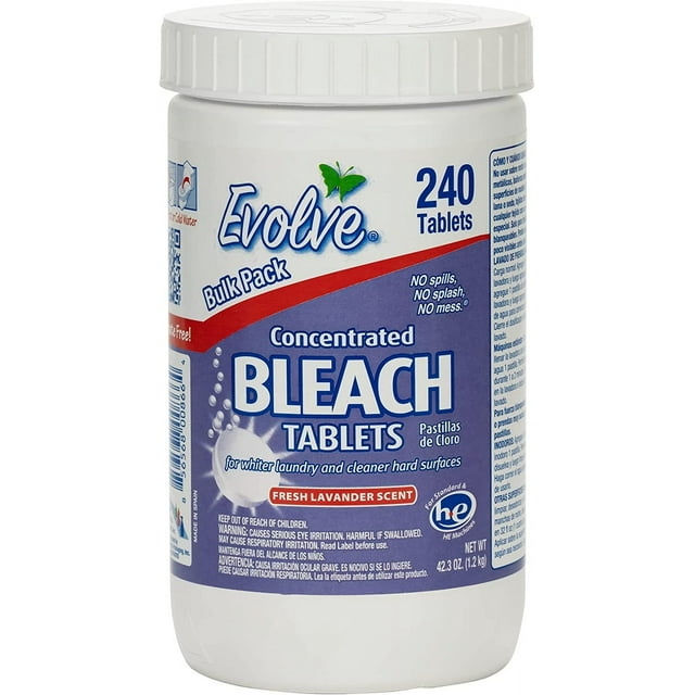Evolve Concentrated Bleach Tablet Bulk Size 240 Tablets 1 Pack Fresh ...