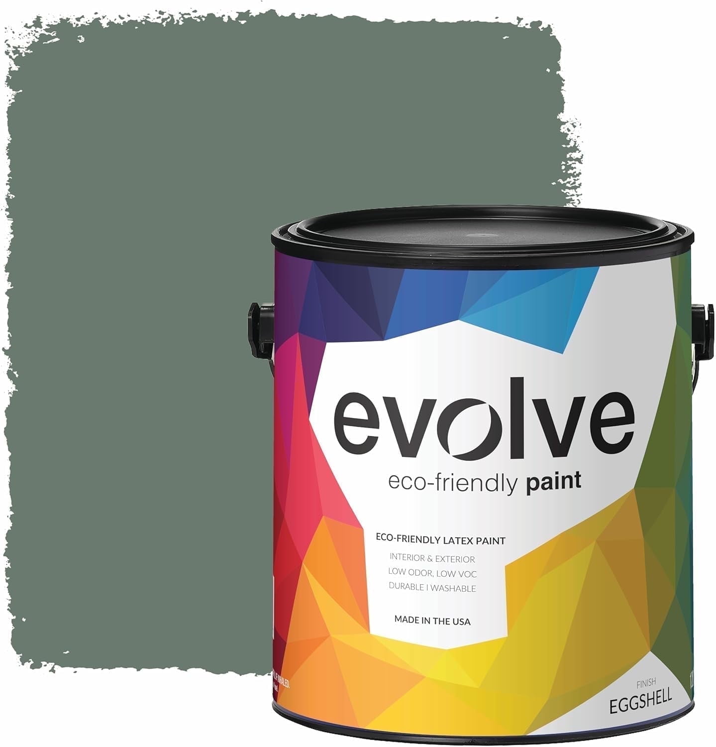 Evolve Eco-Friendly Eggshell Acrylic Latex Paint and Primer, One Coat ...