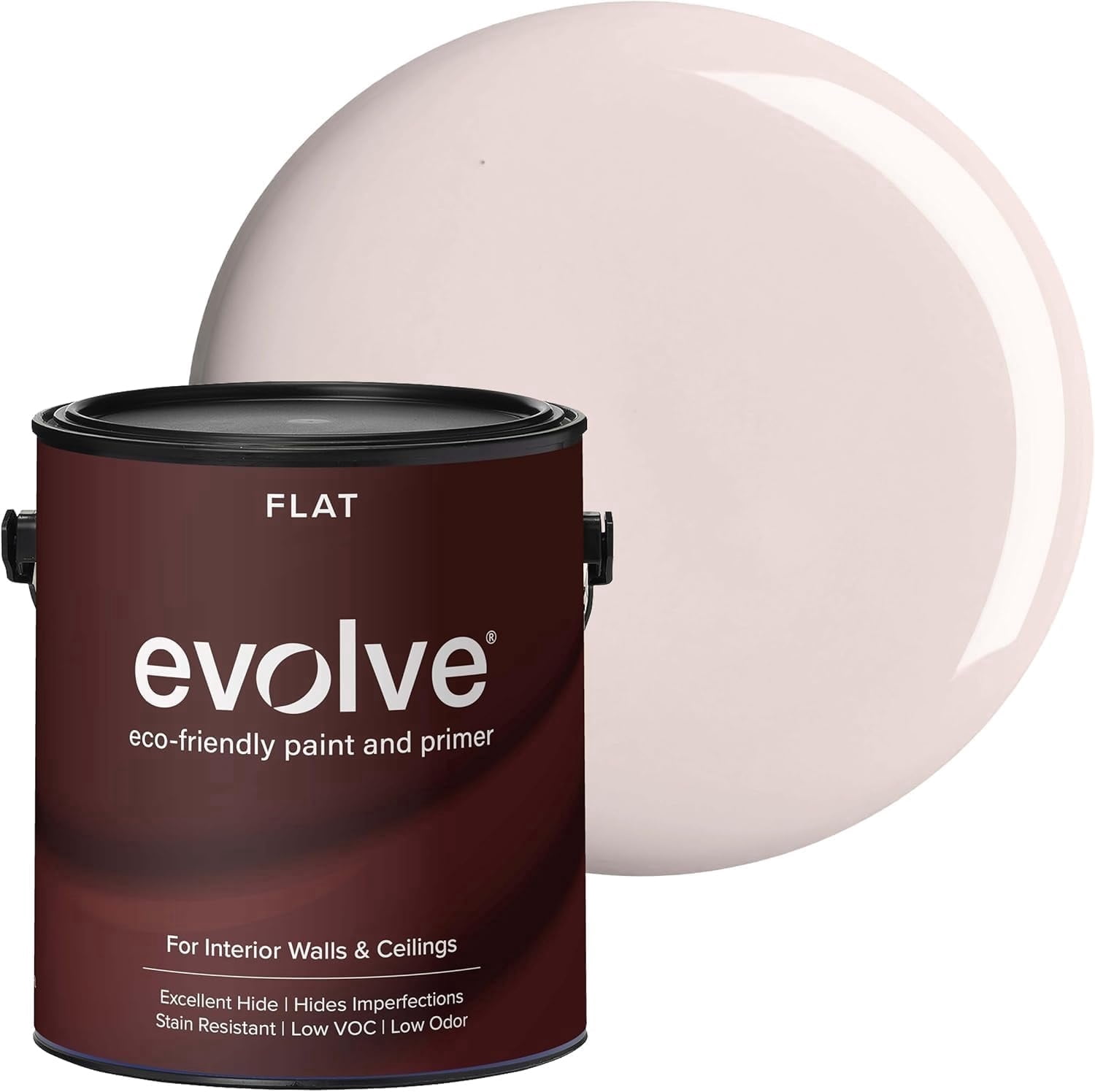 Evolve Eco-Friendly Pale Pink Flat Finish Acrylic Latex Paint and ...