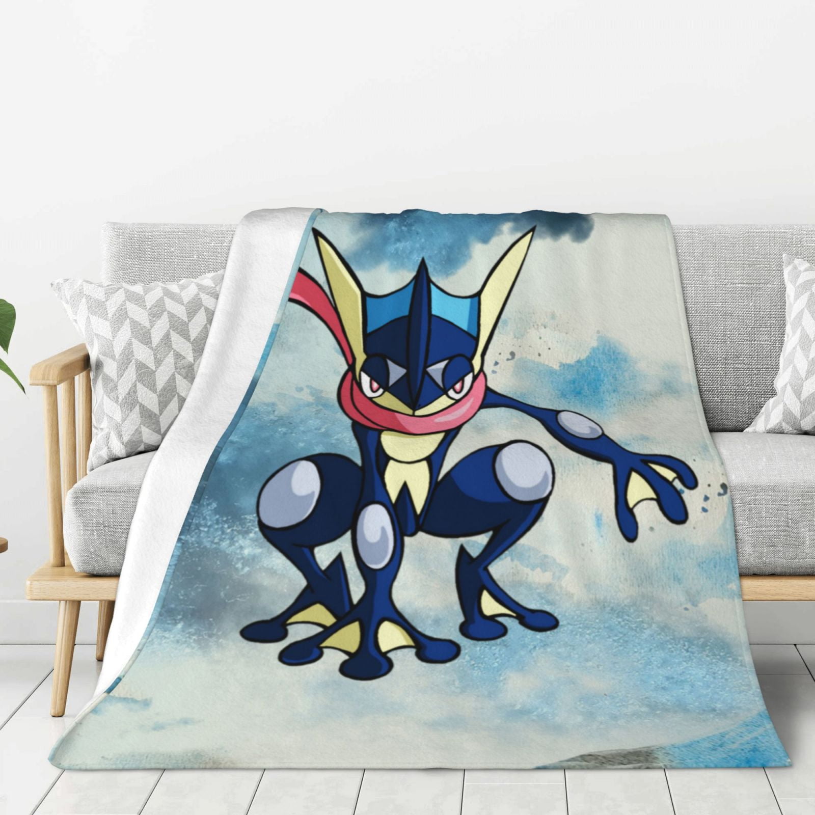 Evolve Greninja Thick Blanket Cozy Soft Fuzzy Anti-pilling Flannel Throw Blanket Warm Sofa Bed ...