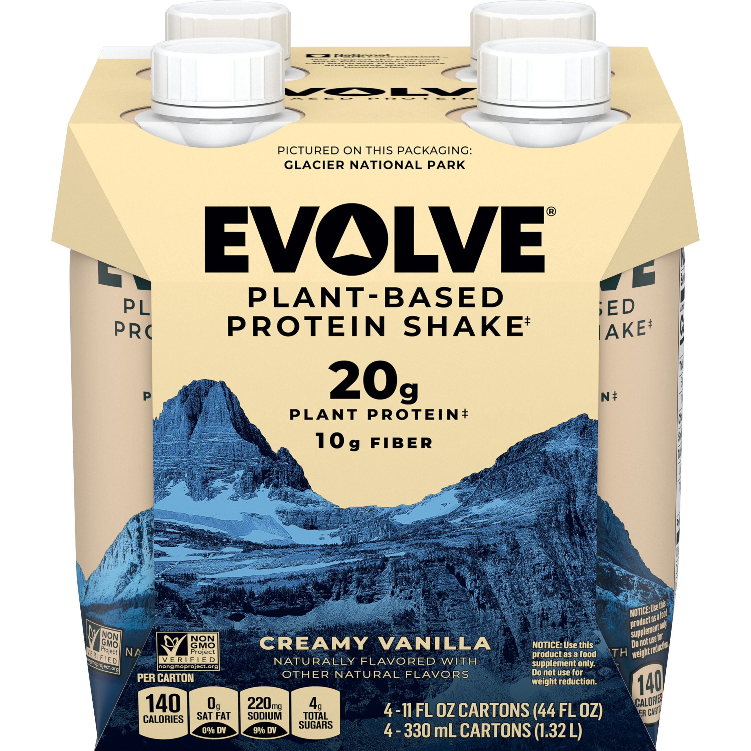 Evolve Ideal Vanilla Protein Shake, One Pack Of 4 11 Fluid Oz. Cartons ...