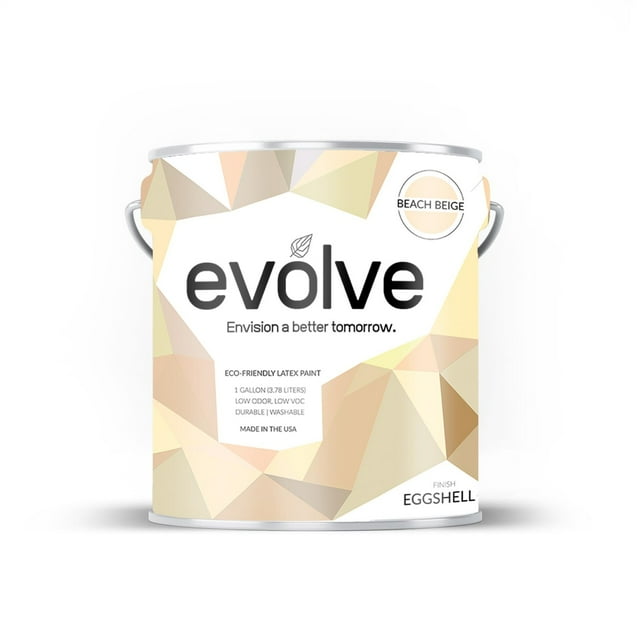 Evolve Interior Exterior Latex Eggshell Finish Beach Beige (1G) - Walmart.com