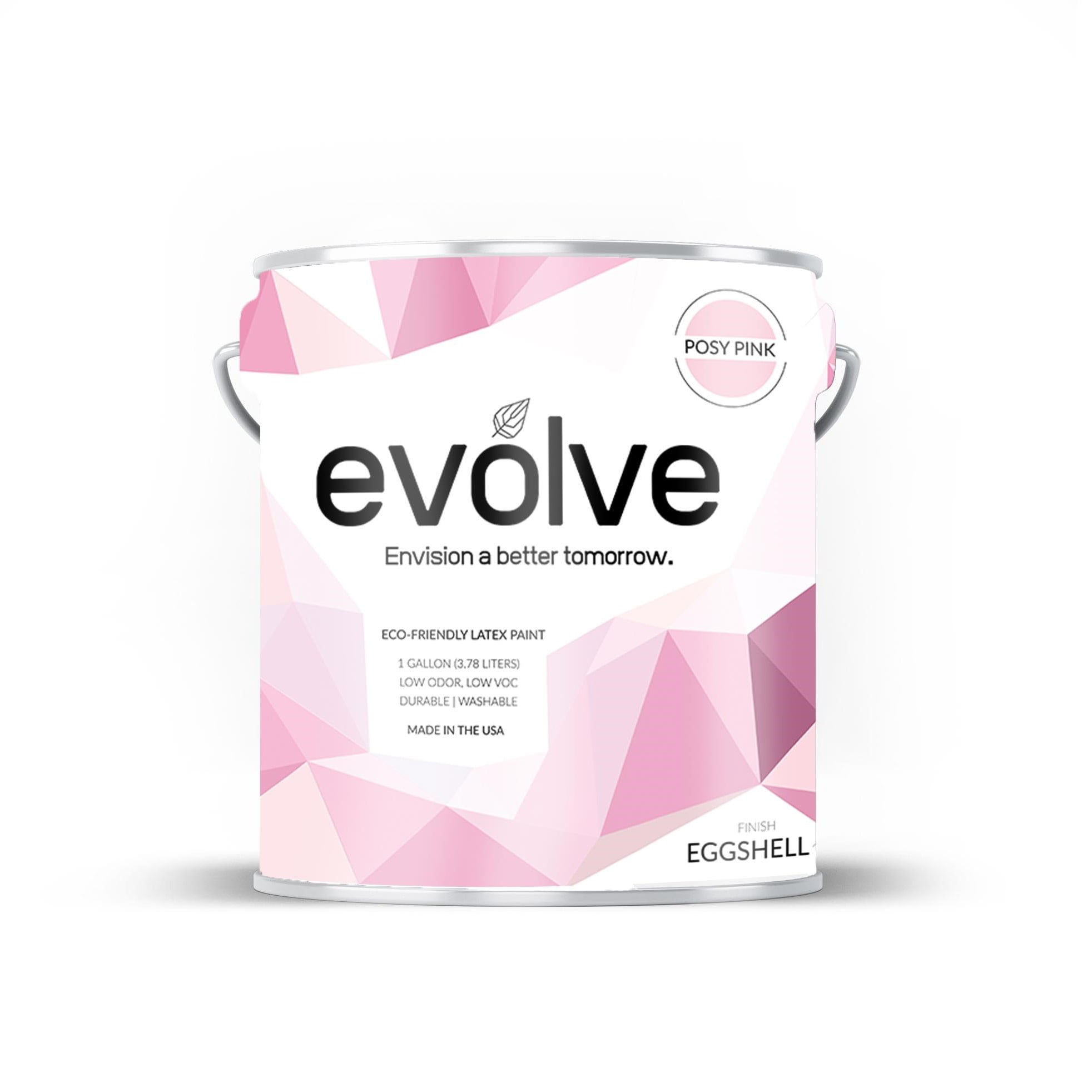 Evolve Interior Exterior Latex Eggshell Finish Posy Pink (1G) - Walmart.com