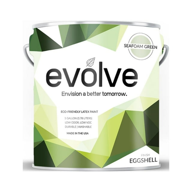 Evolve Interior Exterior Latex Eggshell Finish Seafoam Green (1G) - Walmart.com