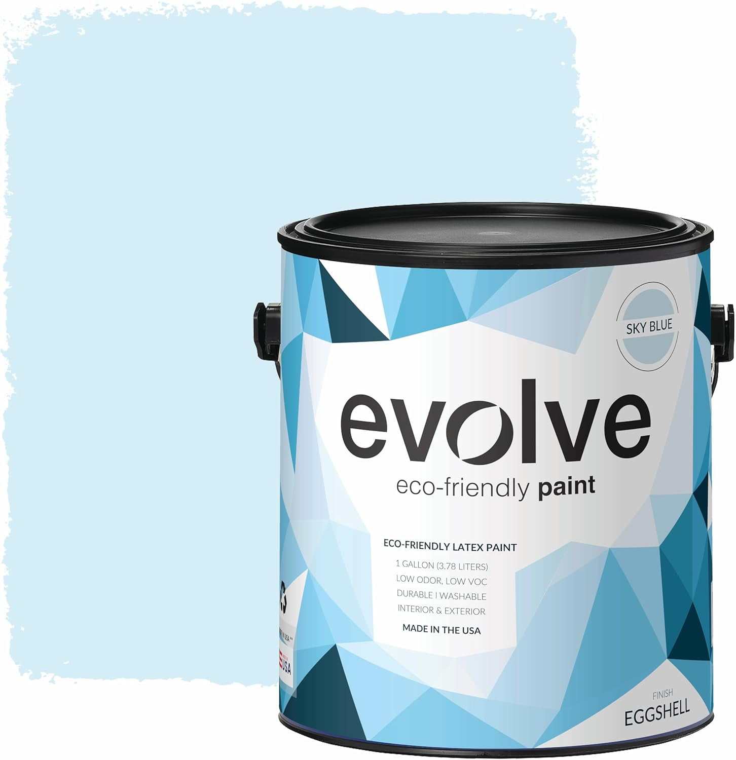 Evolve Paint & Primer Sky Blue: Indoor & Outdoor Latex Eggshell Finish ...
