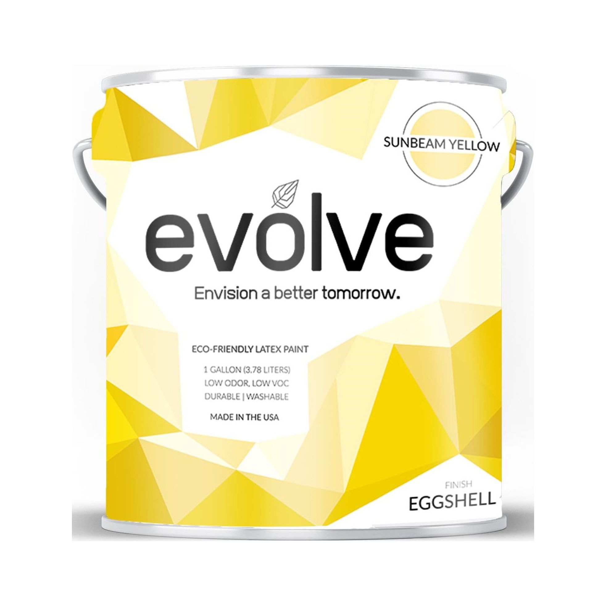 Evolve Interior Exterior Latex Eggshell Finish Sunbeam Yellow (1G) - Walmart.com