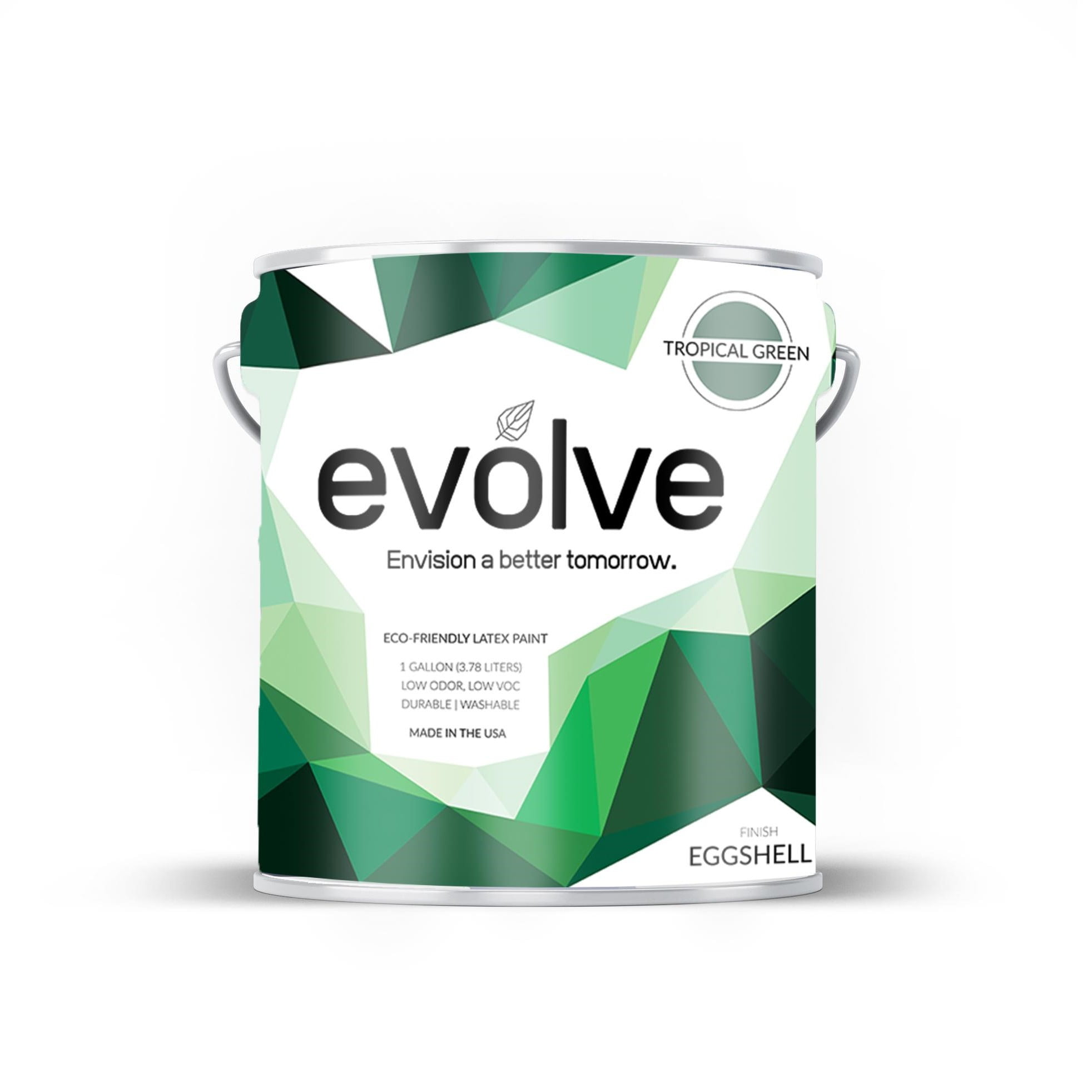 Evolve Interior Exterior Latex Eggshell Finish Tropical Green (1G) - Walmart.com