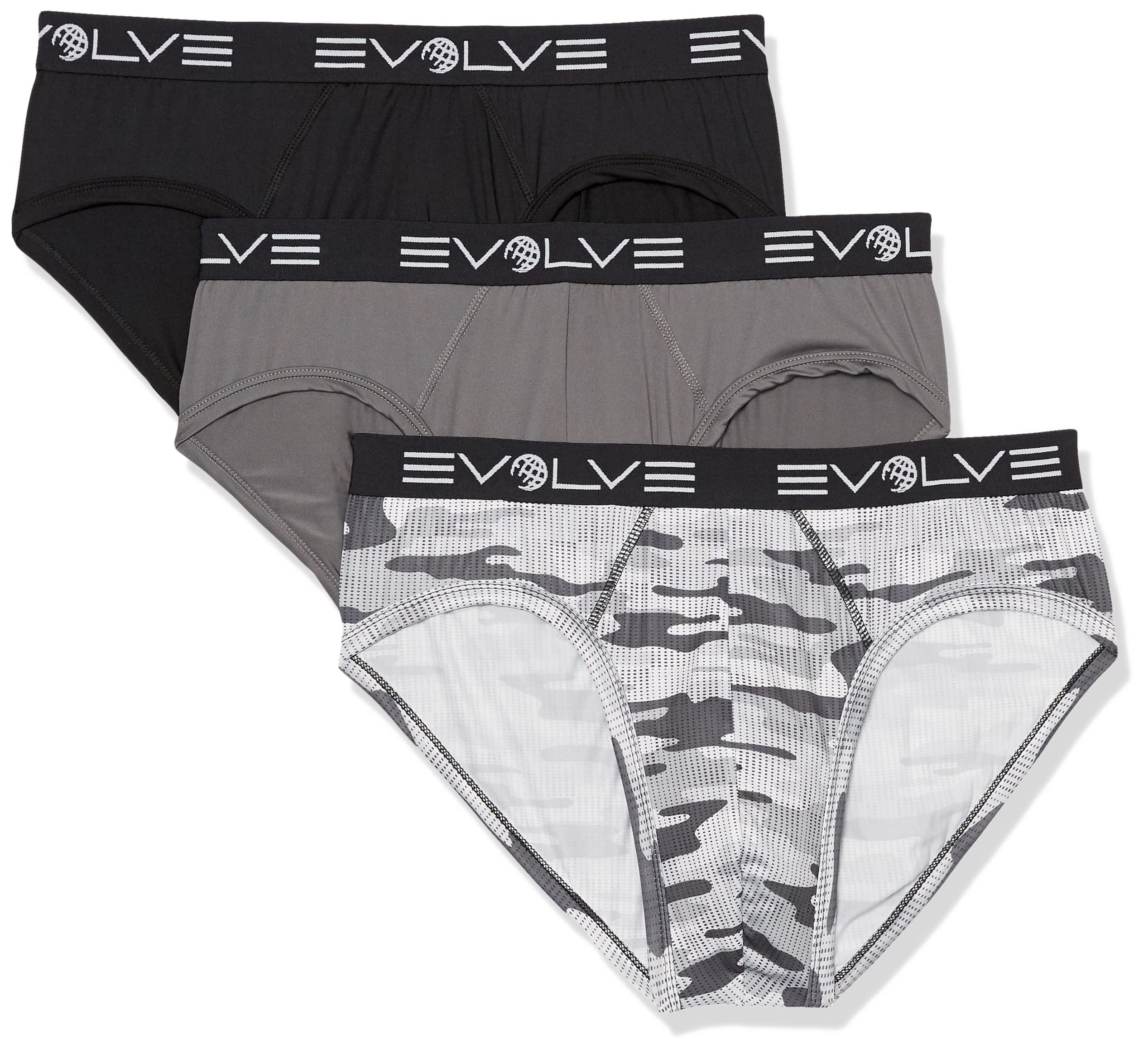 Evolve Men's Micro Sport 3 Pack No Show Brief - Walmart.com