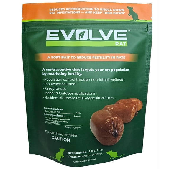Evolve Rat Birth Control Soft Bait Sausages – 1.5 lbs | Scientifically ...