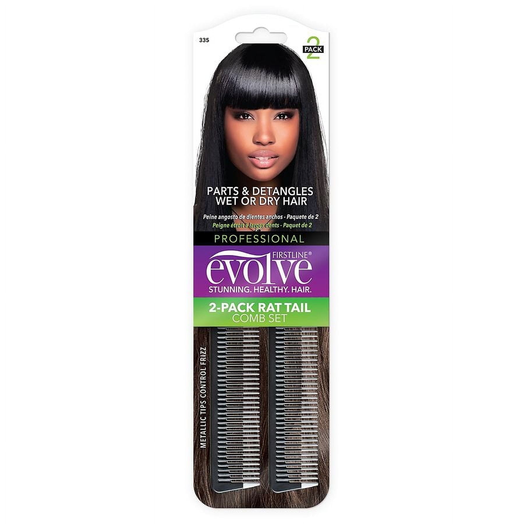 Evolve Rat Tail Comb Set 2.0 ea Pack of 3 - Walmart.com