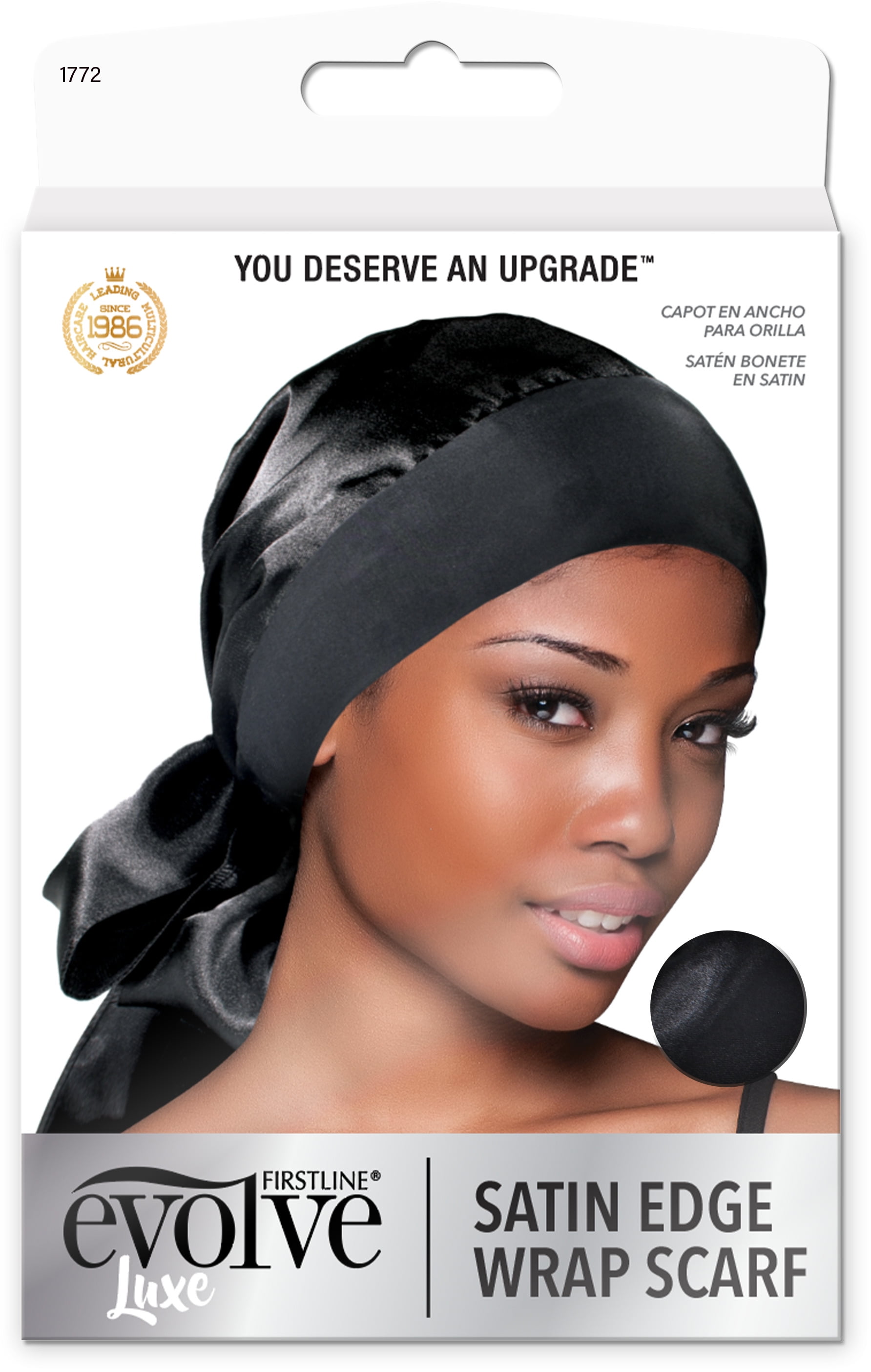 Evolve Satin Edge Wrap Scarf Black - Walmart.com