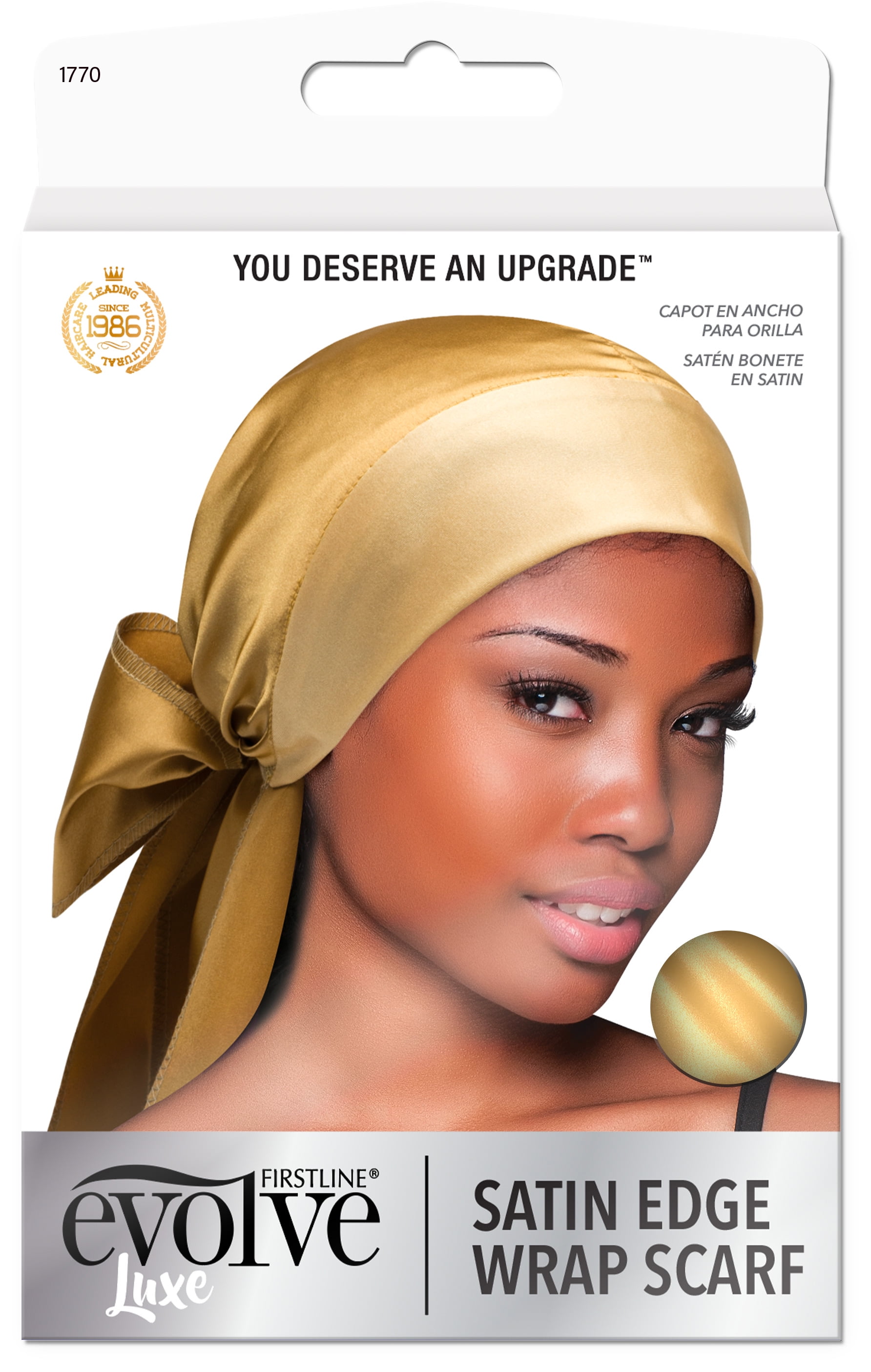 Evolve Satin Edge Wrap Scarf Protects Edges Frizz Hair Coverage with ...