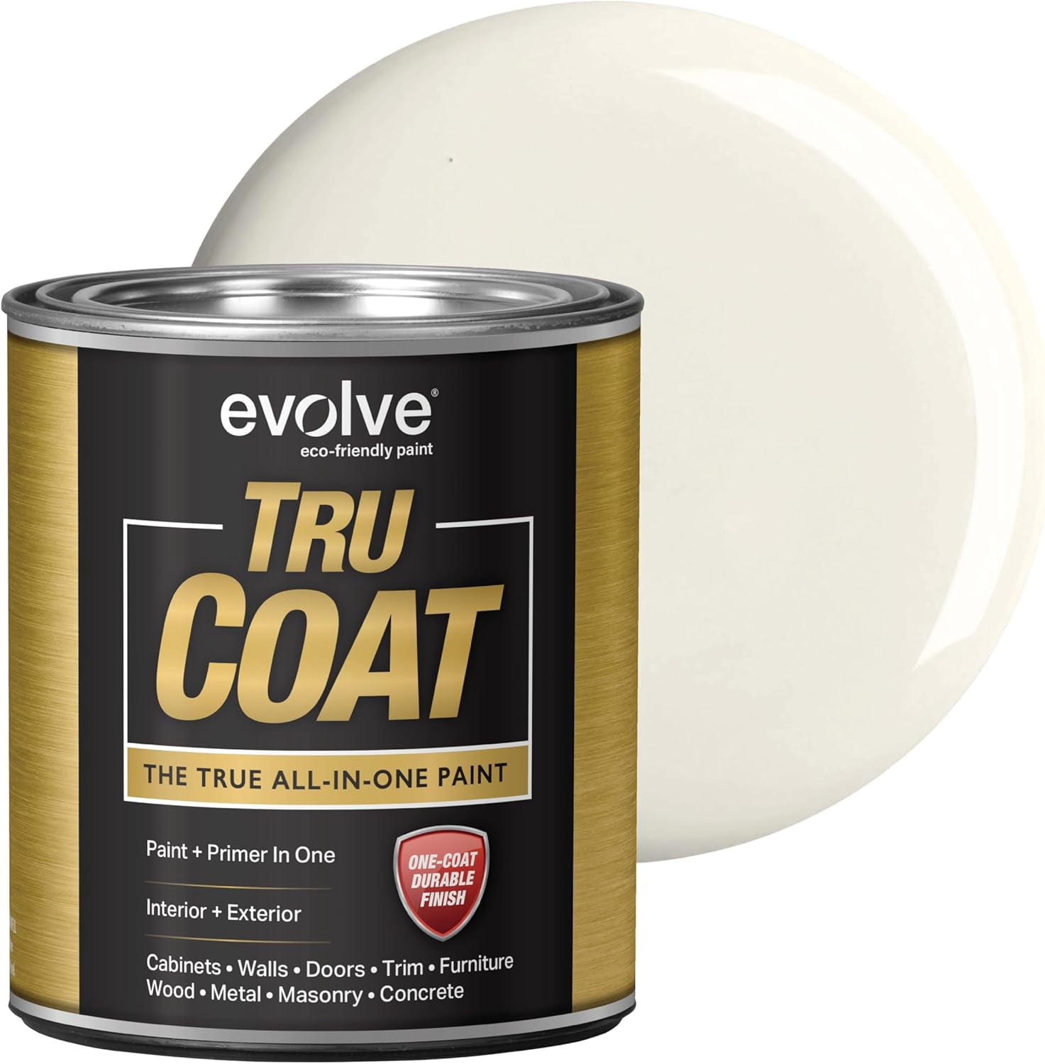 Evolve Tru Coat Alabaster White Semi-Gloss Acrylic Latex All in One ...