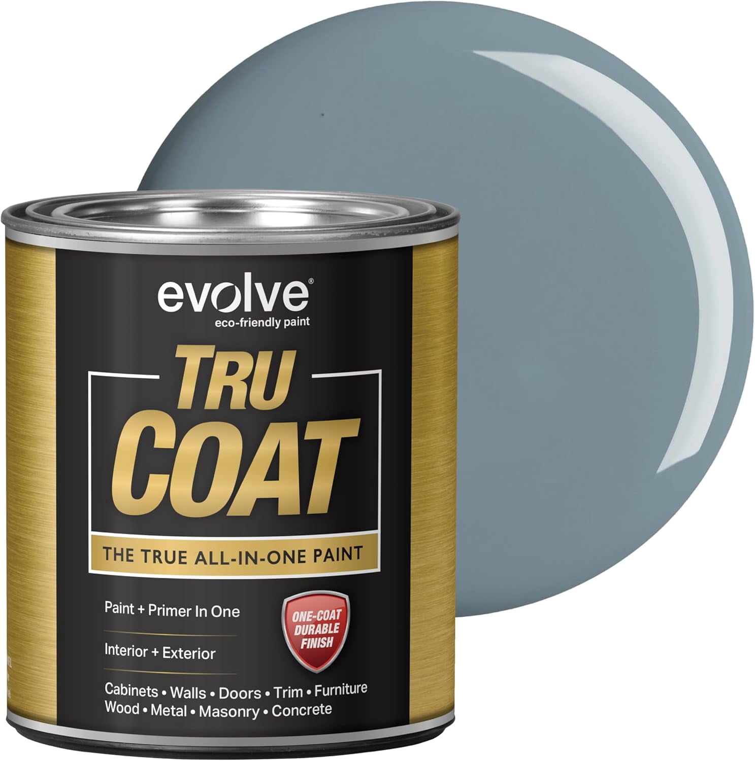 Evolve Tru Coat River Blue Matte Acrylic Latex All in One Paint and ...