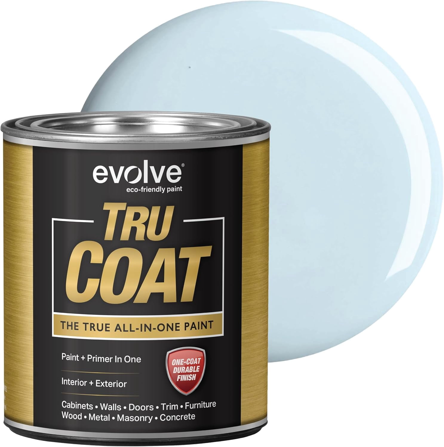 Evolve Tru Coat Sky Blue Matte Acrylic Latex All in One Paint and ...