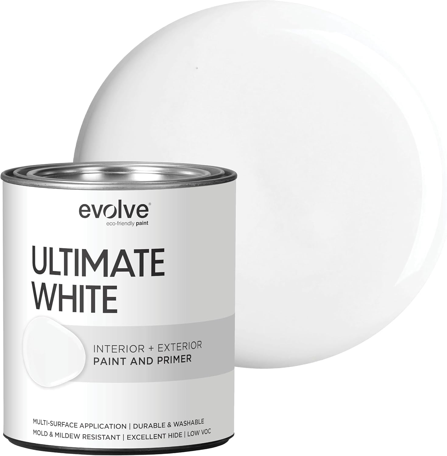 Evolve Ultimate Semi-Gloss White Acrylic Latex Paint and Primer ...