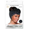 Evolve Fabric Head Wrap Scarf, Versatile Styling, Black, 1 Count ...
