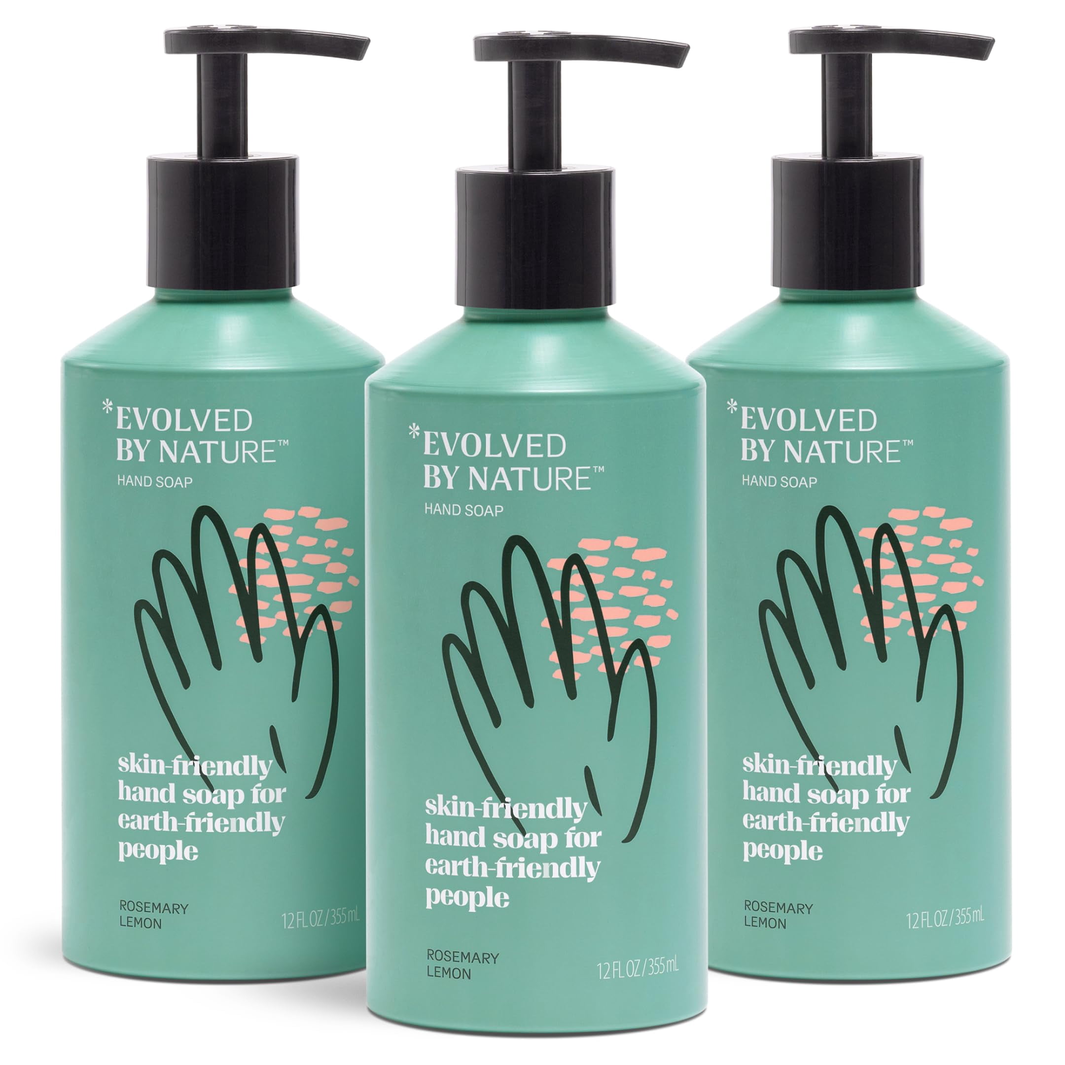 Evolved By Nature Liquid TGF4 Hand Soap, 12 Oz (Pack of 3), Rosemary ...