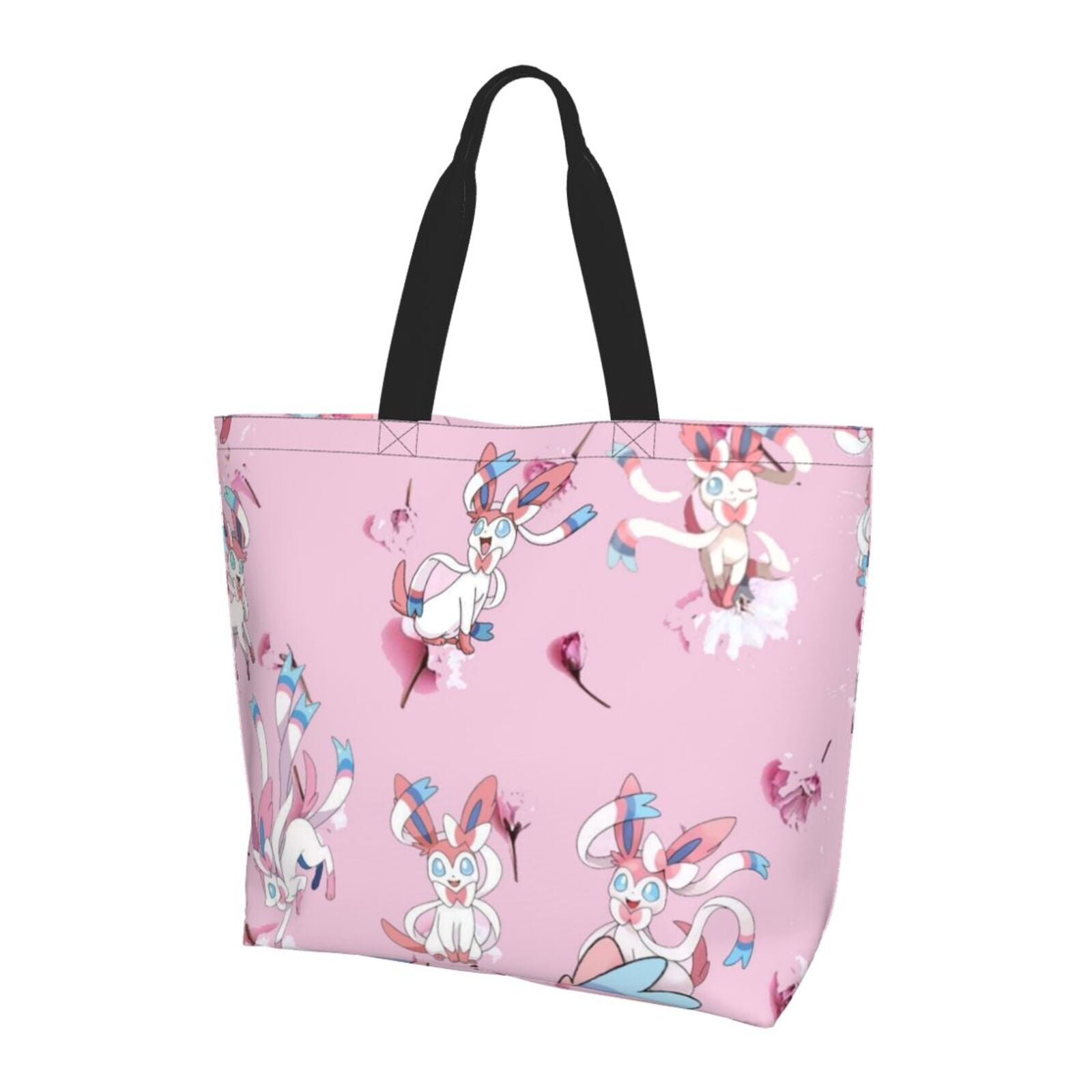 Evolves Sylveon Tote Bags Reusable Women Shoulder Bag Grocery Bag ...