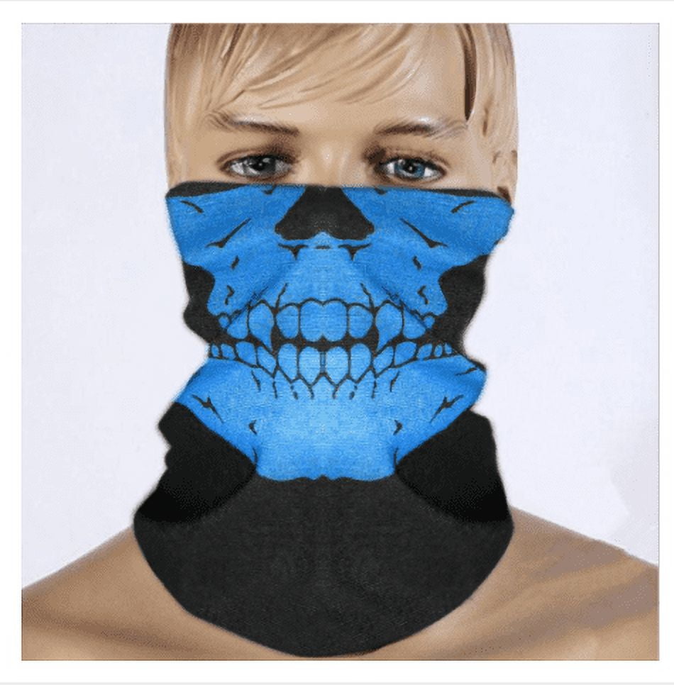 Evomosa 6 Color Skull Face Ski Mask Unisex Biker Headband, Half Face ...