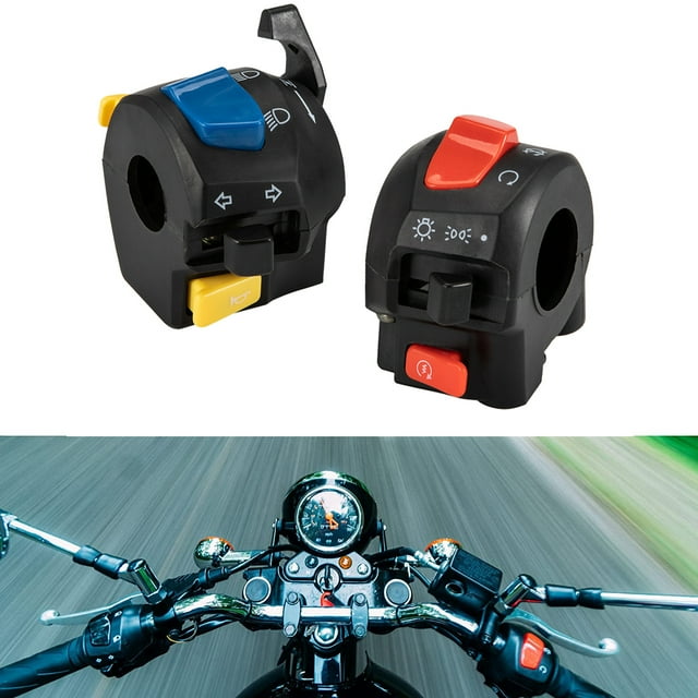 Evomosa 7/8" 22mm Set of 2 Motorcycle Handlebar Control Switches Multi ...