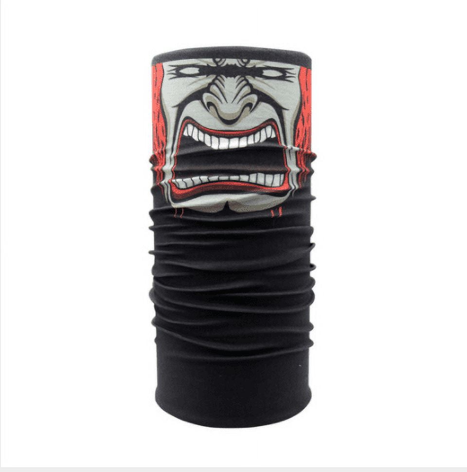 Evomosa Skull Face Ski Mask Unisex Biker Headband, Half Face Scarf ...