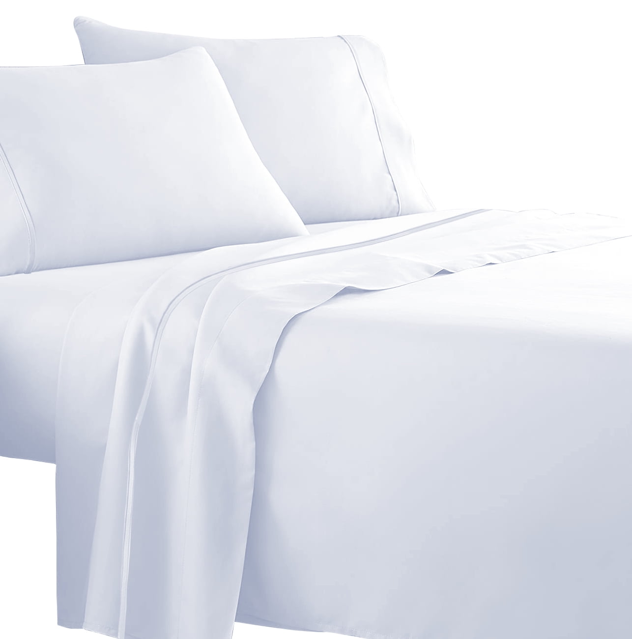Evon 600TC 100% Egyptian Cotton White Color Queen Size with 15" Inch ...