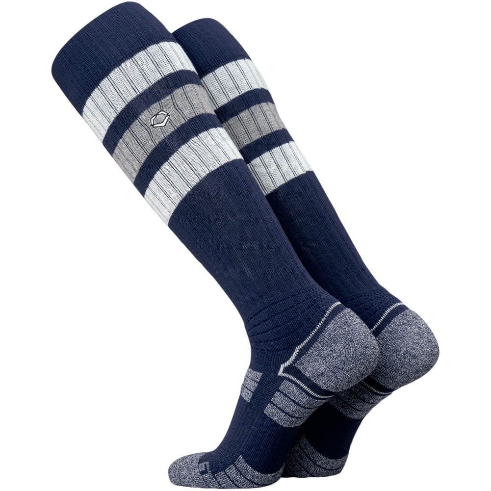 Evoshield Adult Pro-Srz Striped Baseball And Softball Game Socks Navy S ...