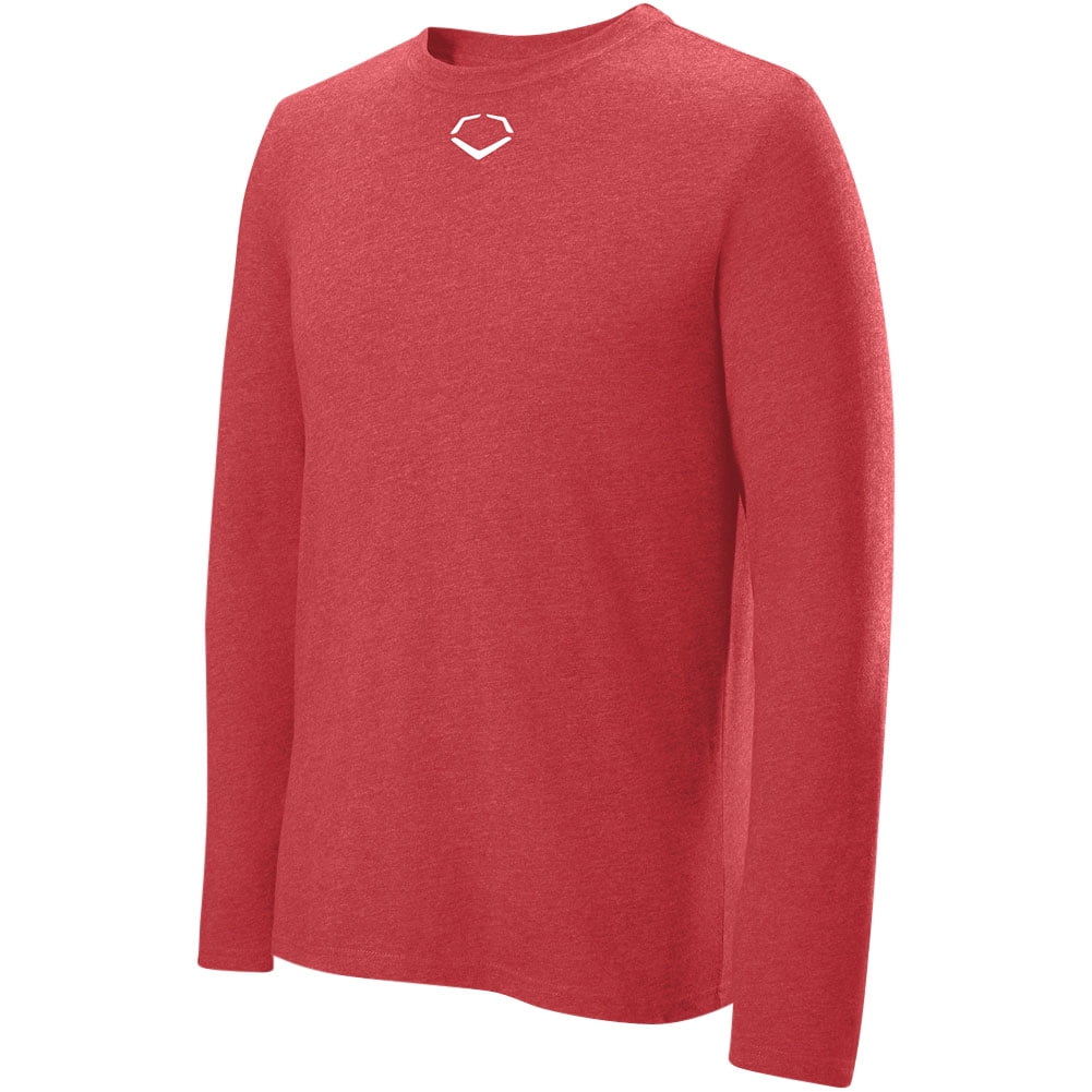 Evoshield Men's Long Sleeve Training T-Shirt Scarlet L - Walmart.com