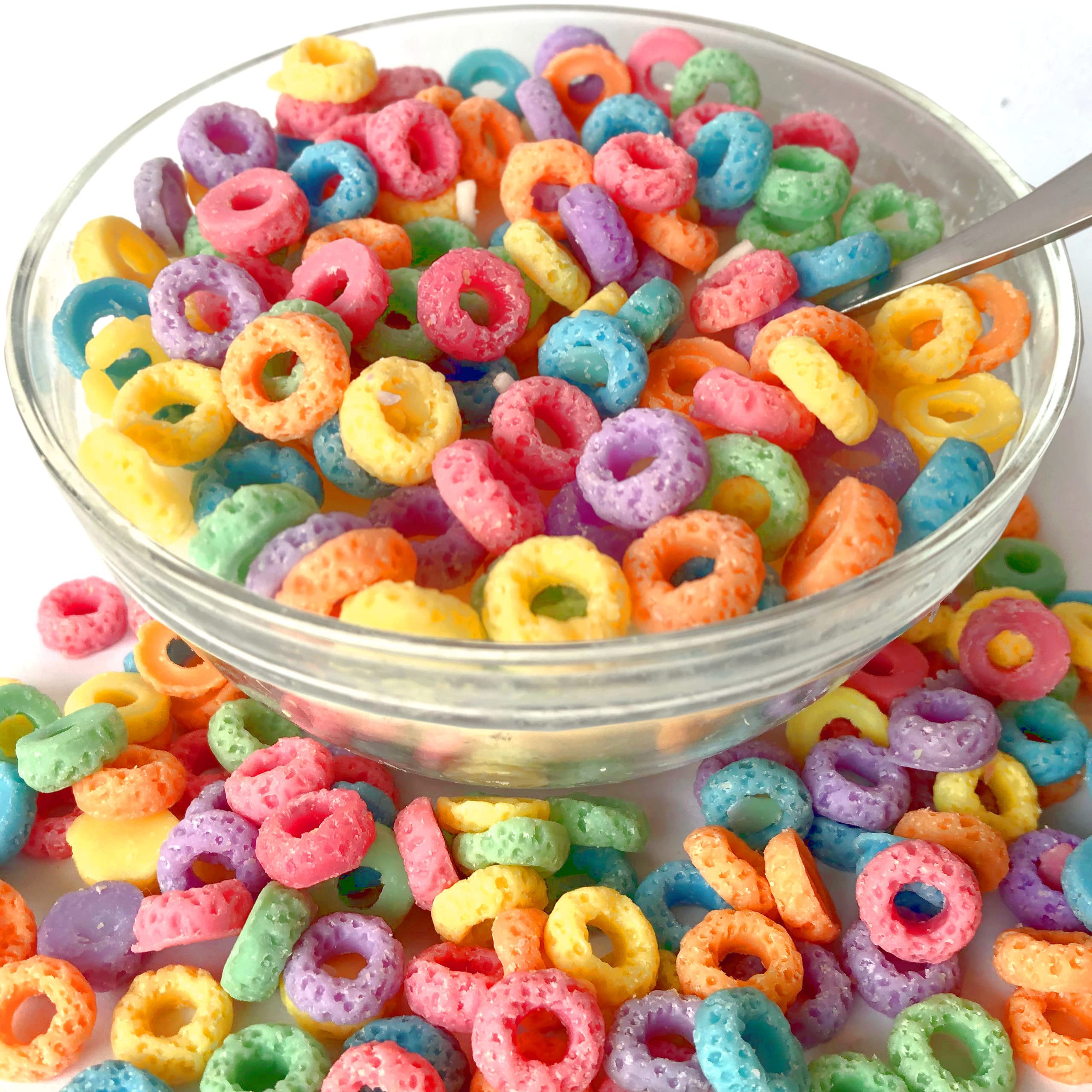 Evovee Cereal Candle with Spoon Fruit Loop Candle Bowl Gifts Fruit ...
