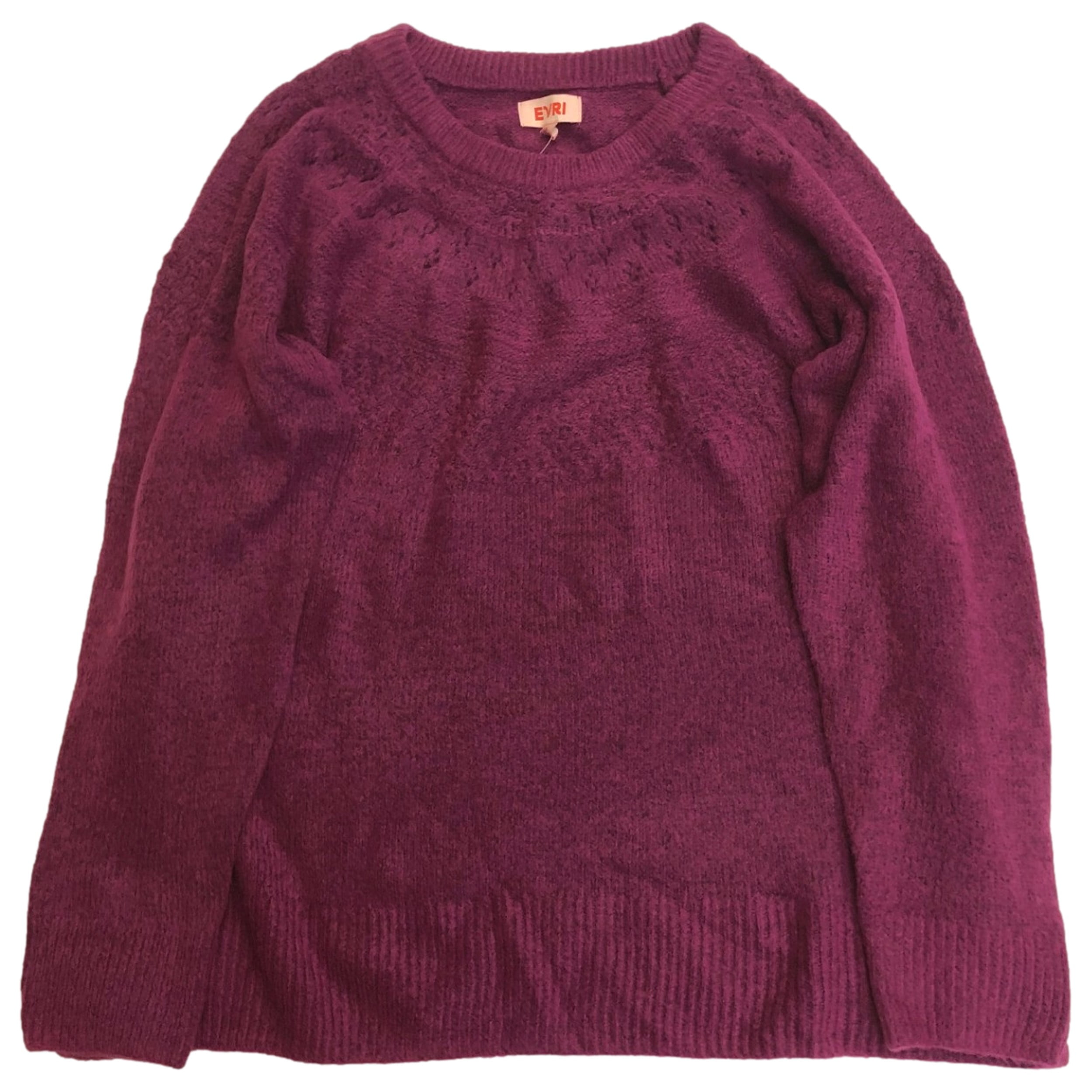 Evri Womens Plus Size Soft Plum Purple Speckled Pull-Over Sweater 2X ...